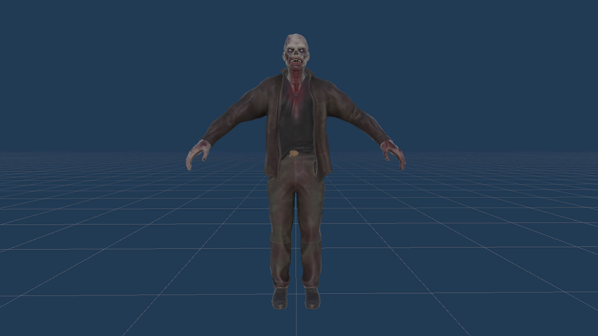 Zombie Male Low Poly - 3D Model by Wernerkurt