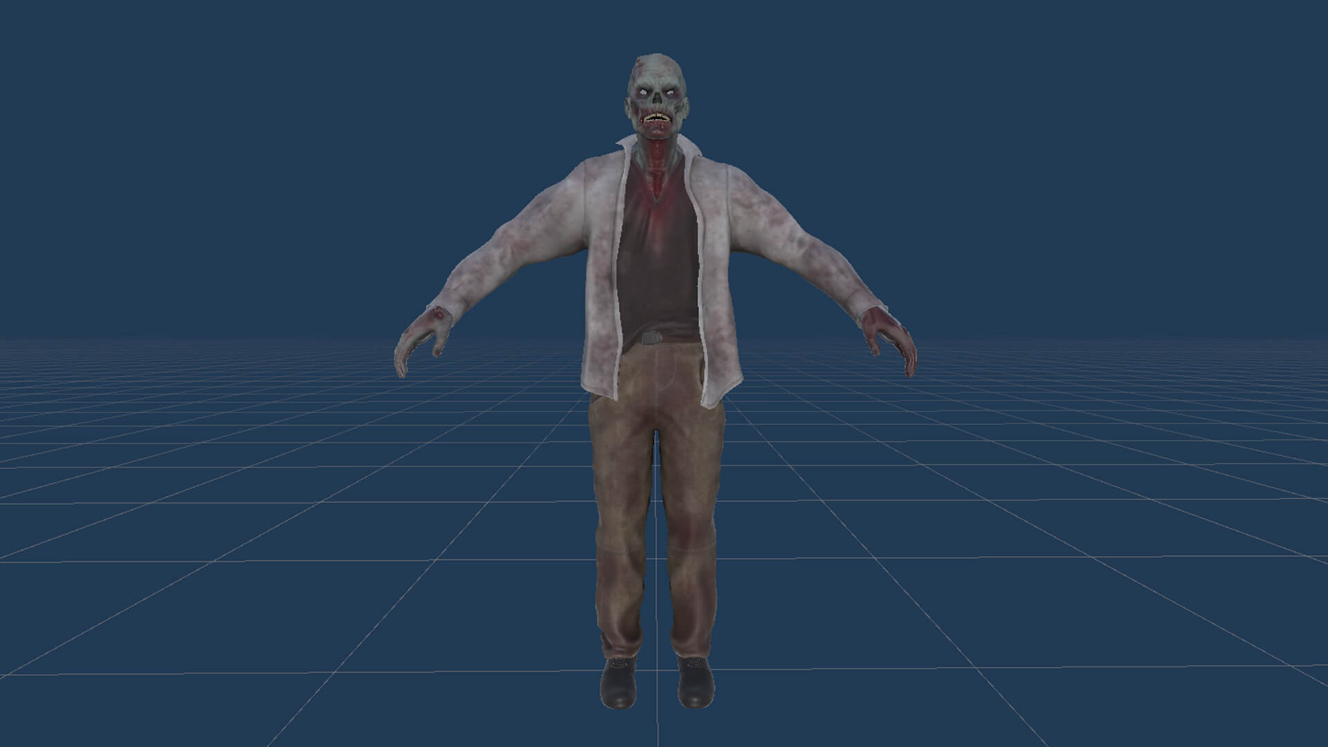 Zombie Male Low Poly - 3D Model by Wernerkurt