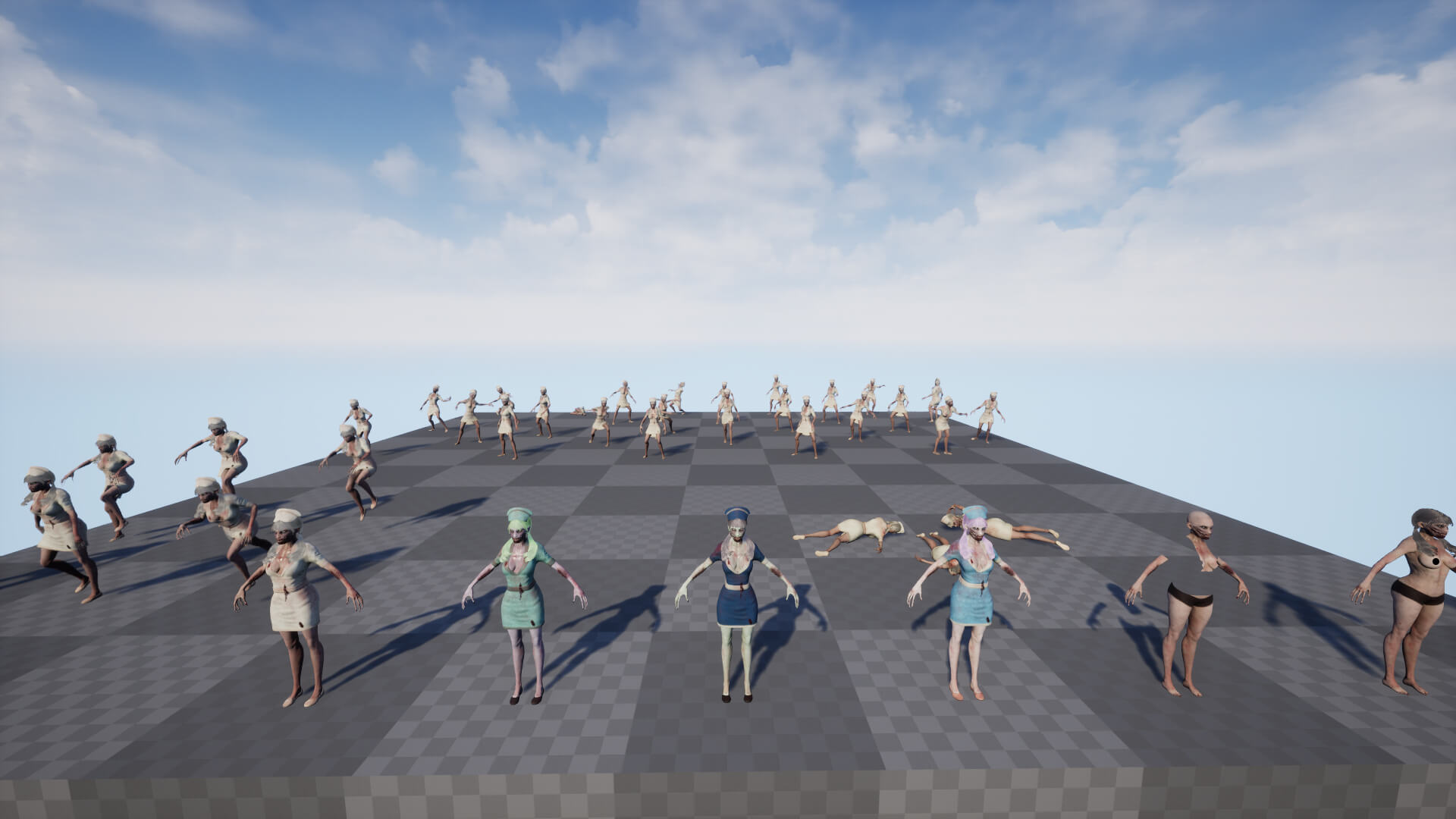 Zombie Nurse Low Poly - 3D Model by Wernerkurt