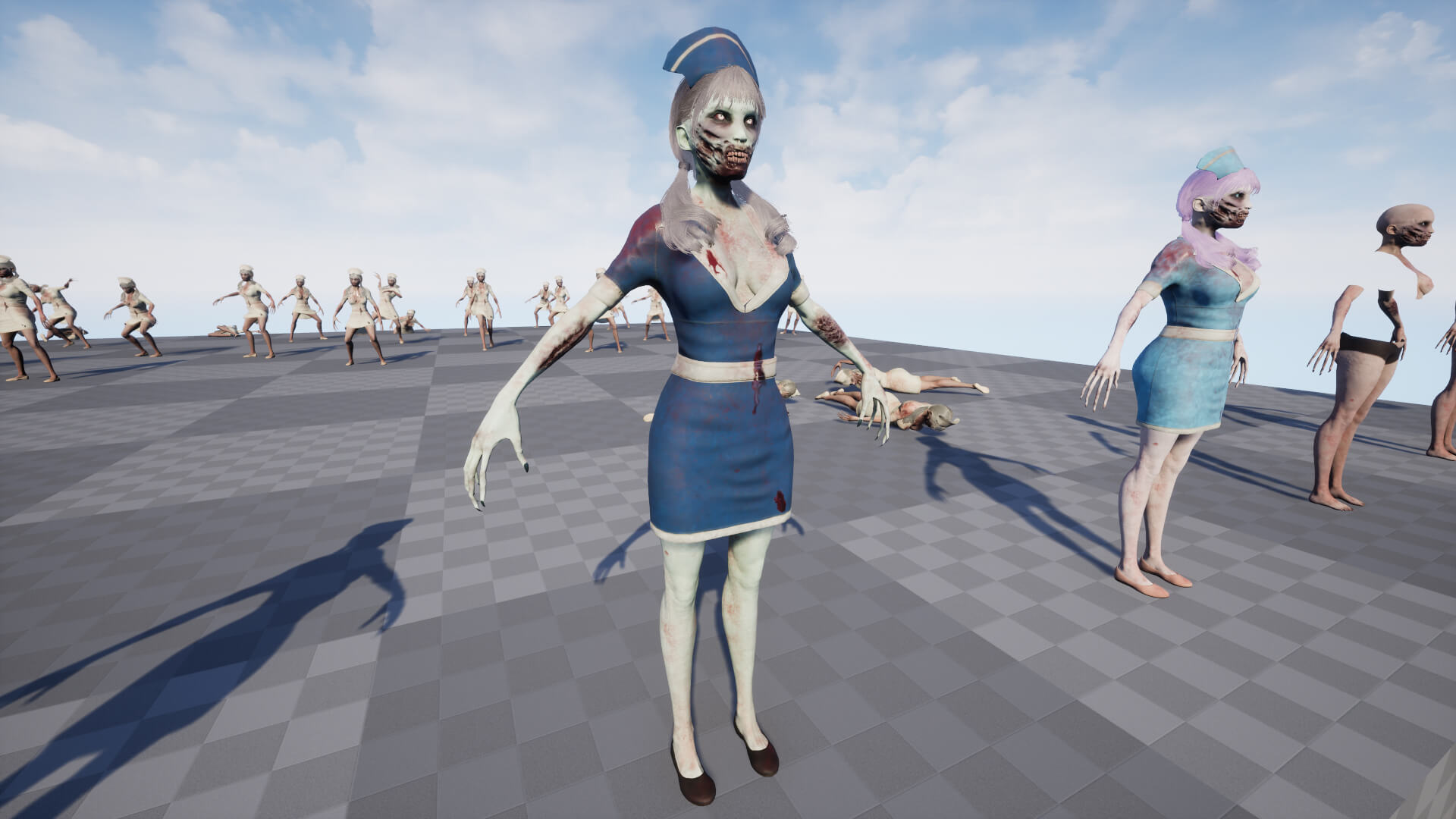 Zombie Nurse Low Poly - 3D Model by Wernerkurt
