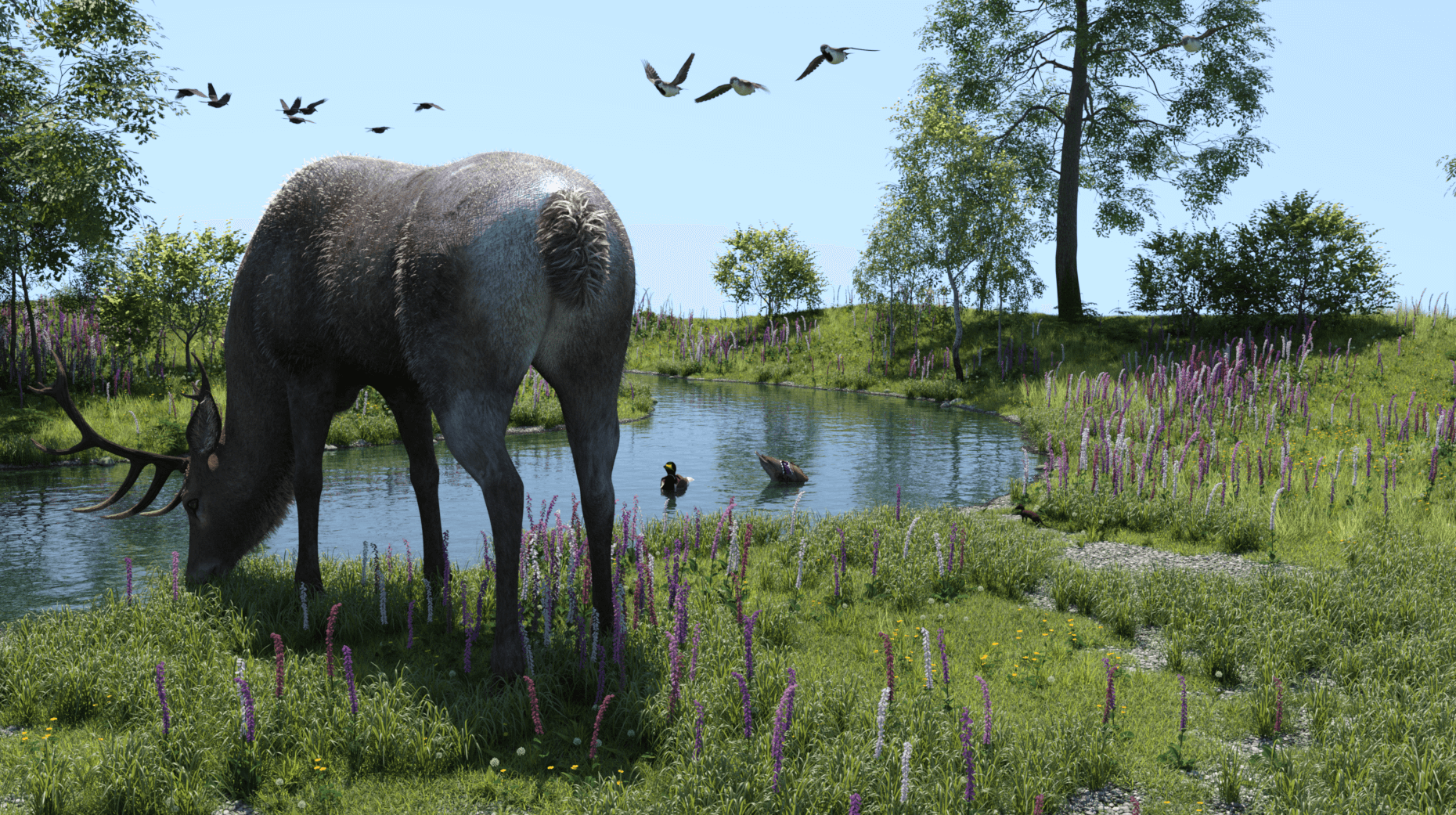 A Summer day. 3D Render, Digital Art by westcala1c