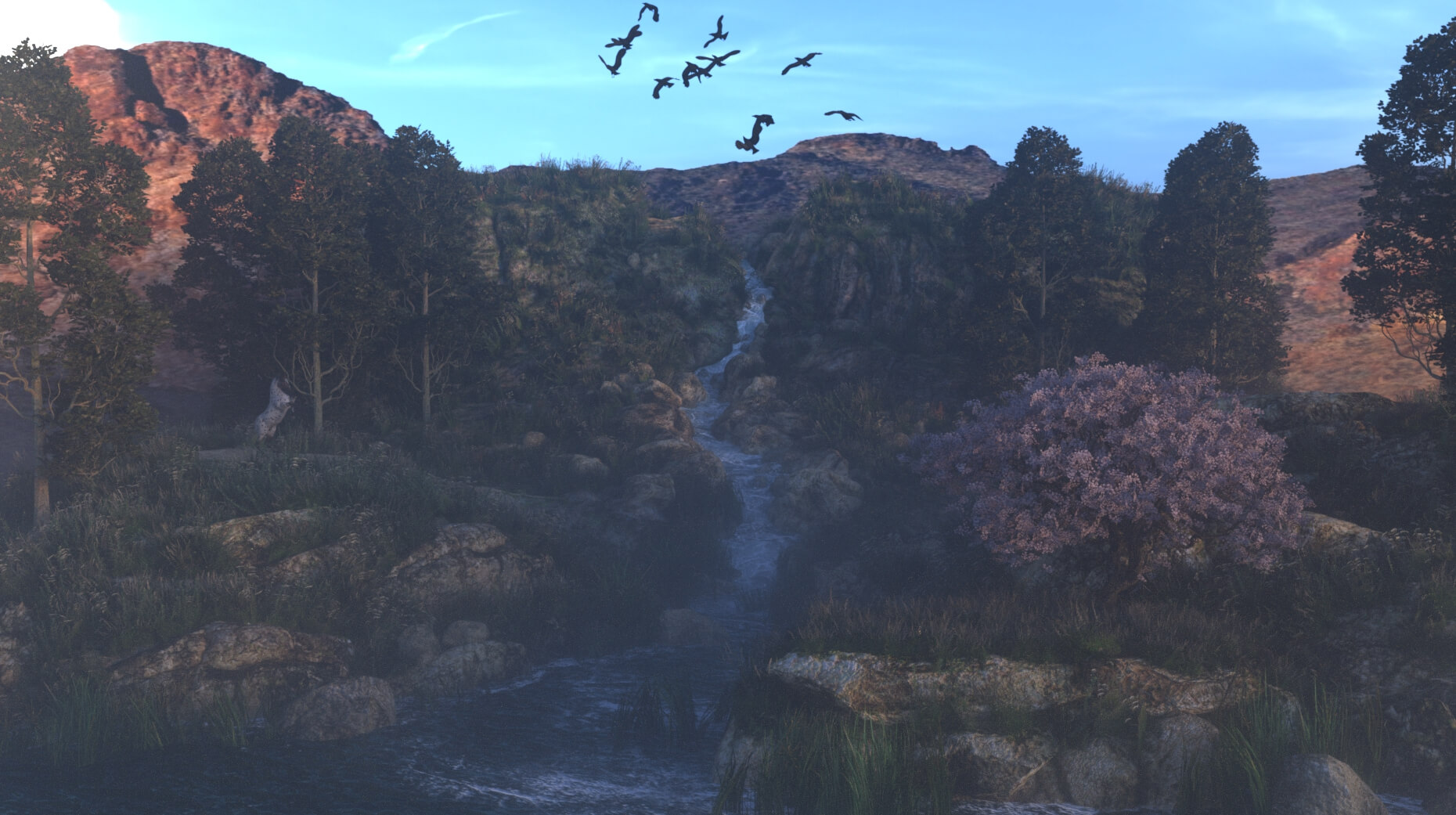 Beautiful Nature. 3D Render, Digital Art by westcala1c