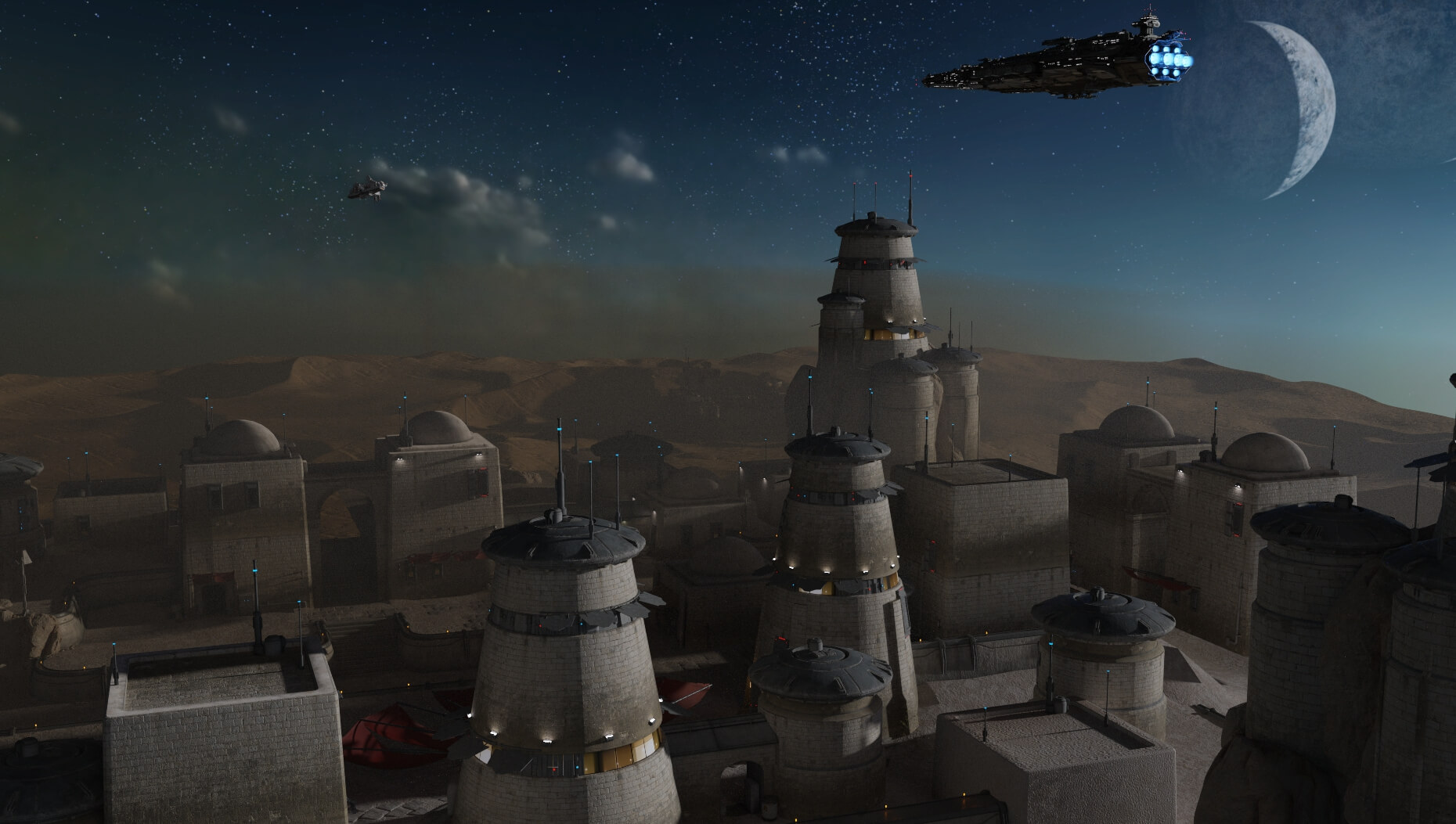 Bendorga Colony Outpost 2137. 3D Render by westcala1c