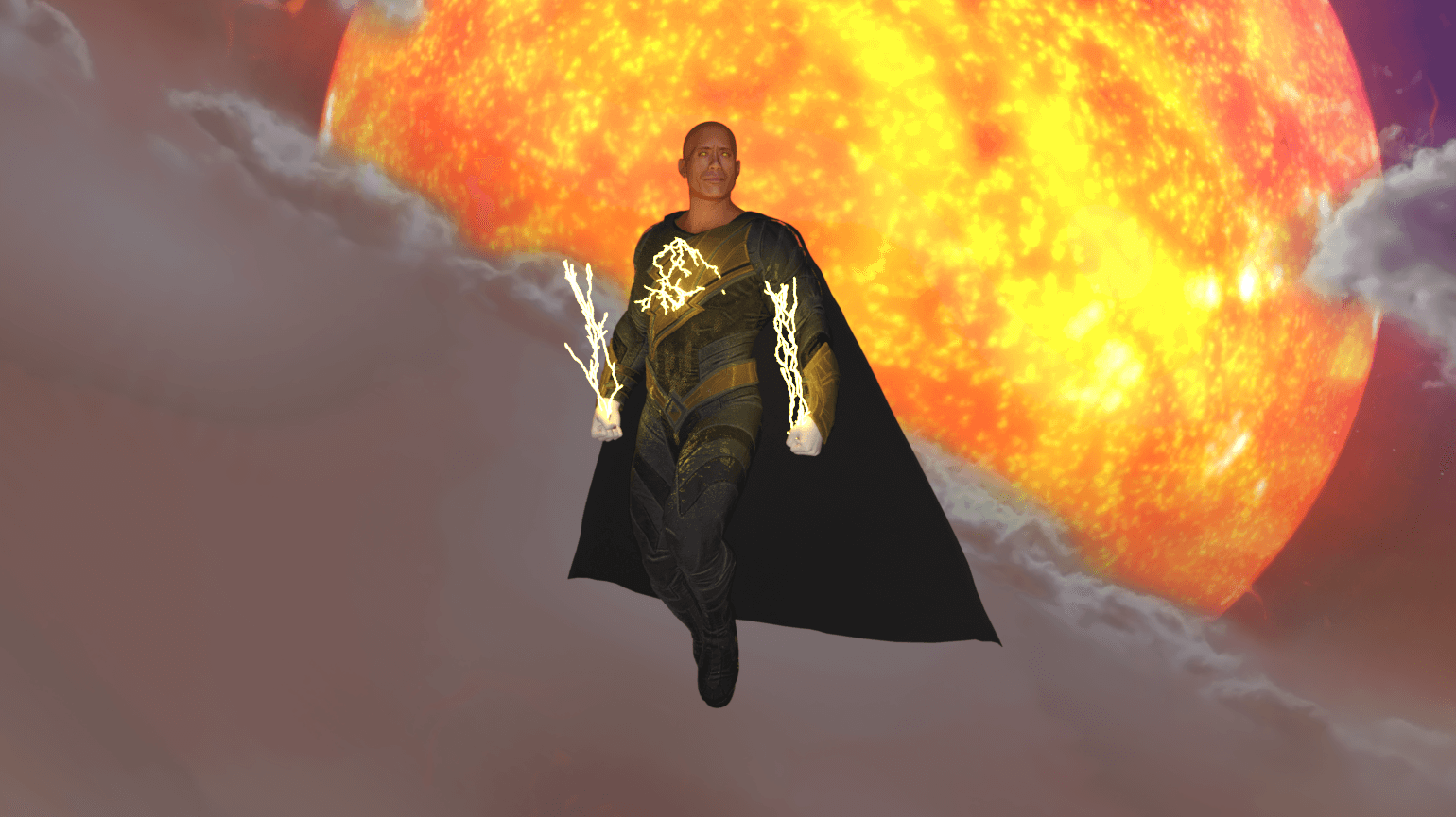 Black Adam. 3D Render, Digital Art by westcala1c