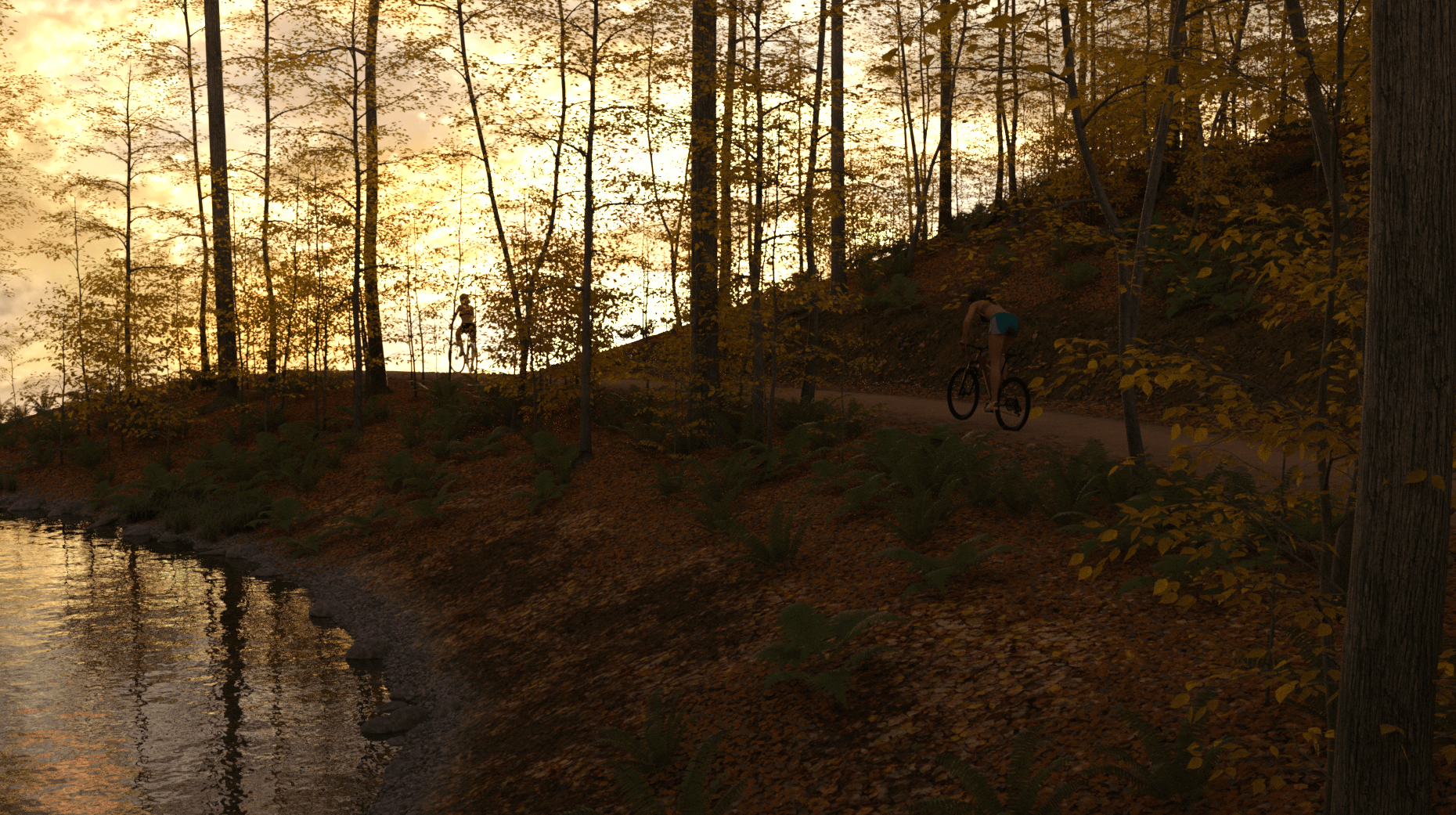 Chasing the Sun. 3D Render, Digital Art by westcala1c