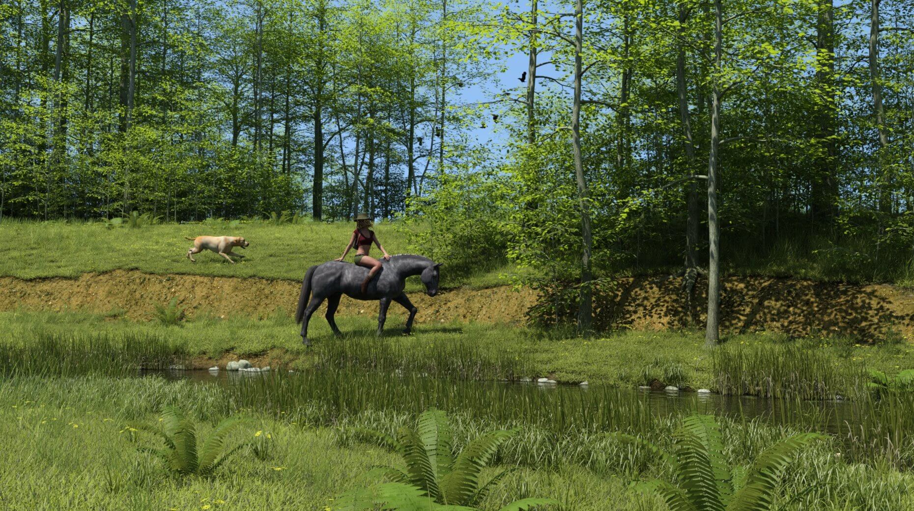 Country Life. 3D Render, Digital Art by westcala1c