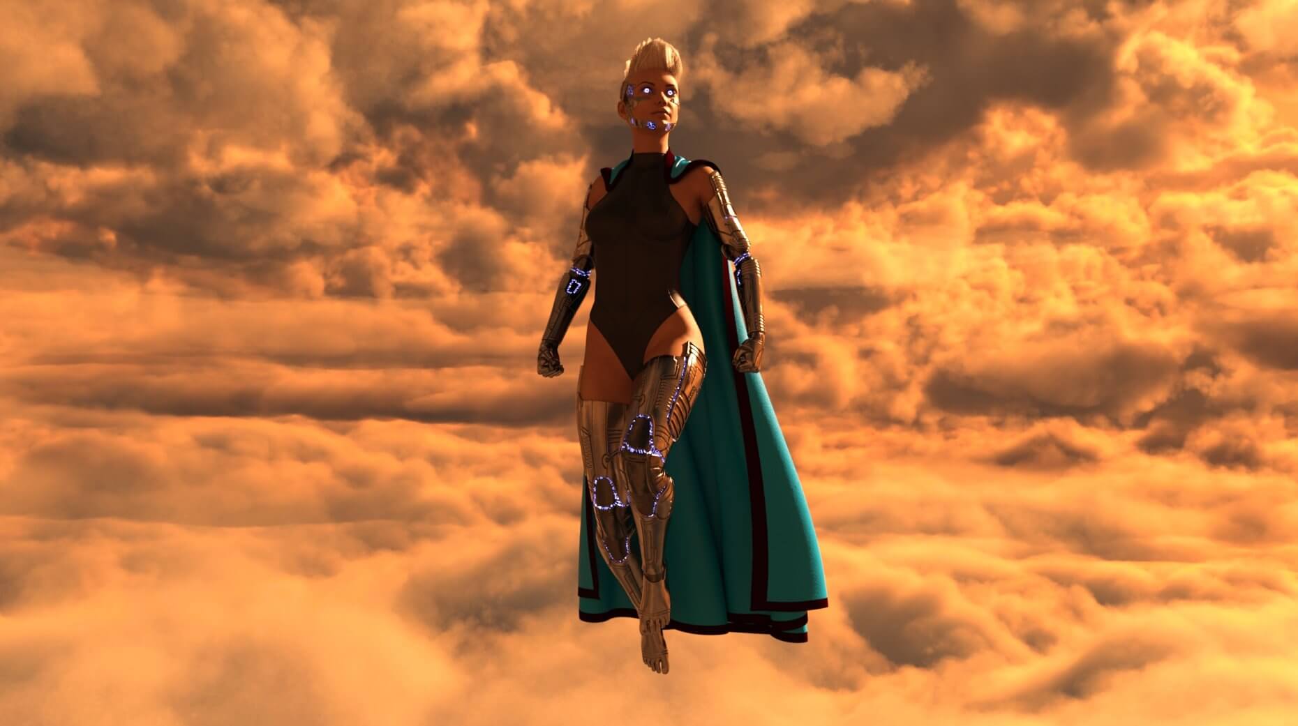 Cybrid Hybrid Hero. 3D Render | RenderHub Gallery