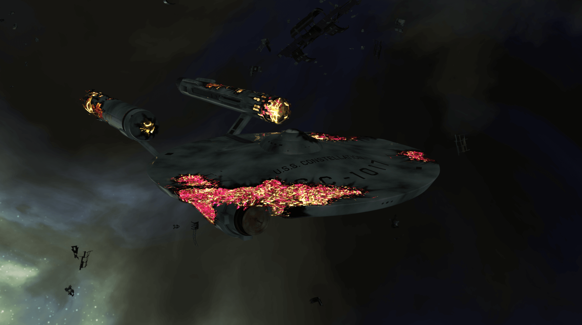 Death of a Star Ship. 3D Render, Digital Art by westcala1c