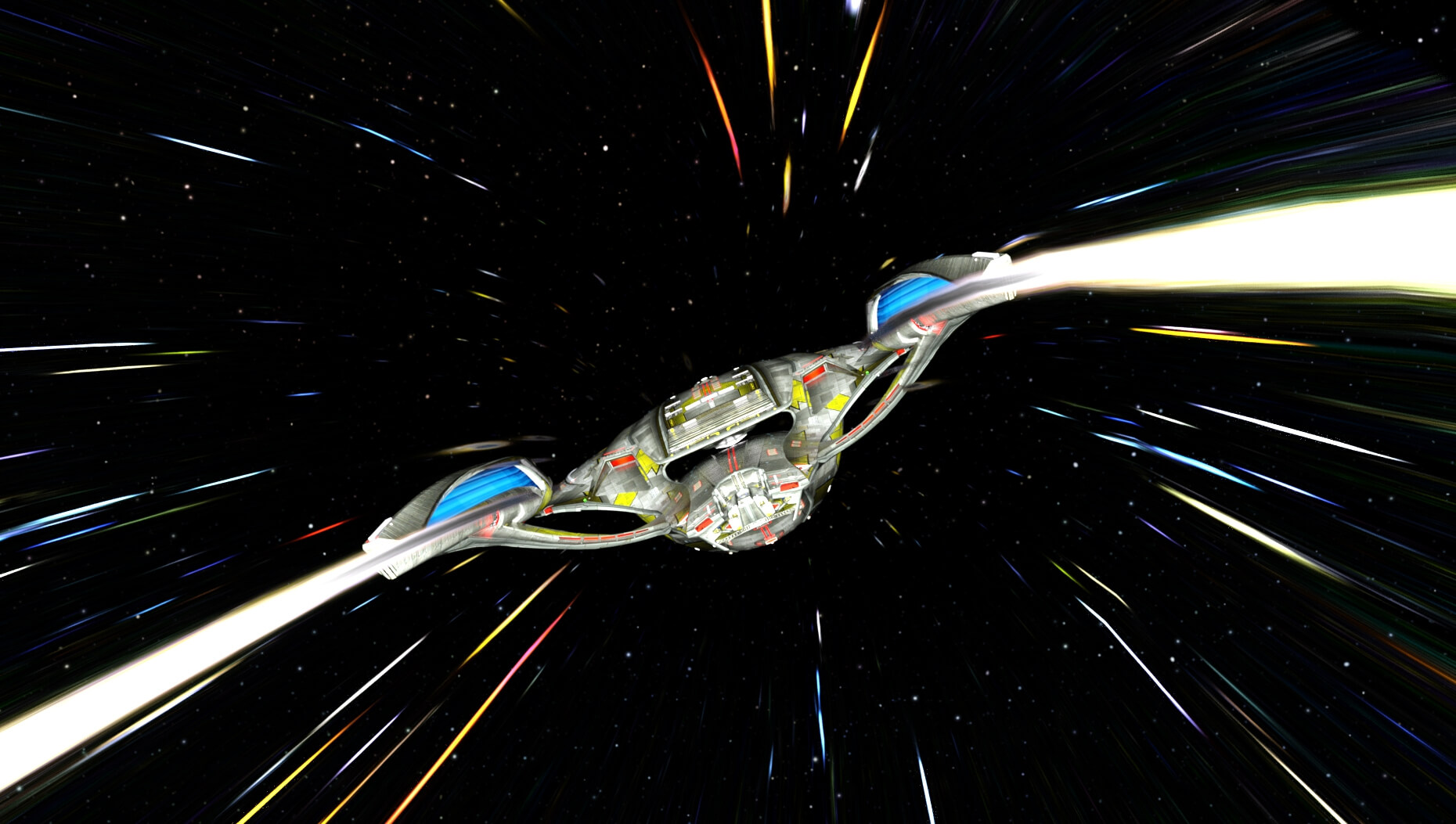 Dropping out of Warp. 3D Render, Digital Art by westcala1c