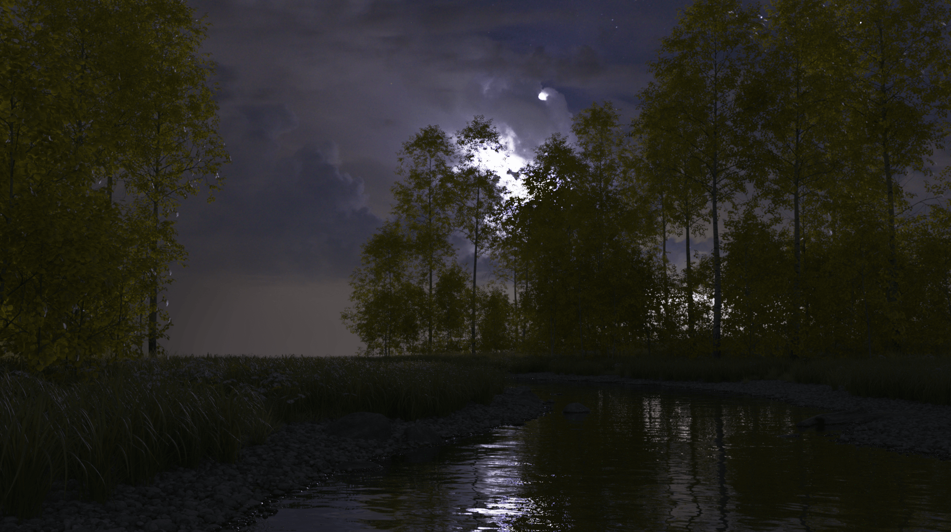 Evening Reflections. 3D Render, Digital Art by westcala1c