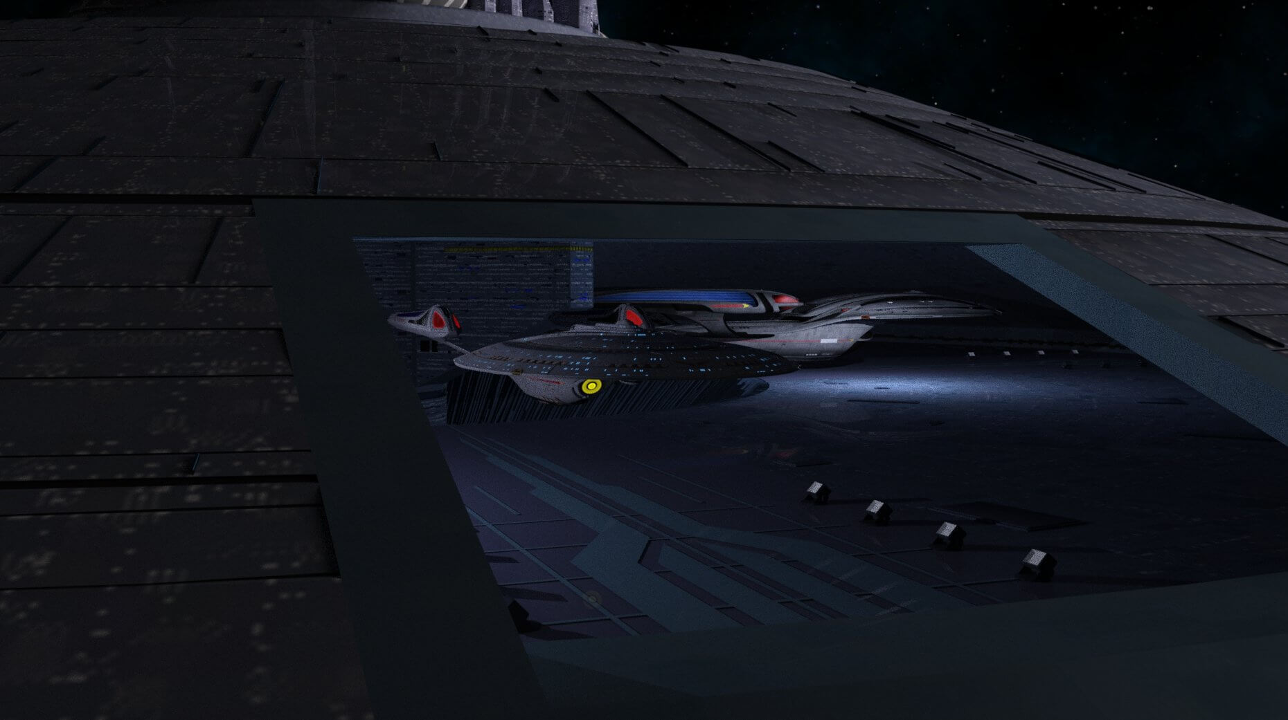 Federation Space dock 54. 3D Render, Digital Art by westcala1c