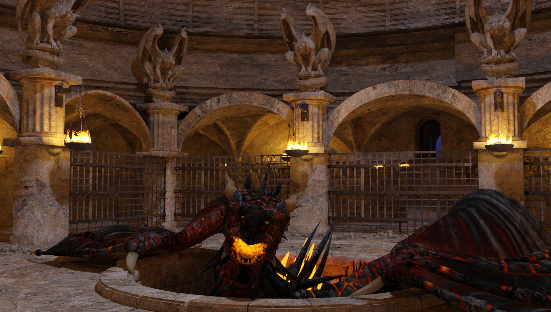 From the Pit he Escapes. 3D Render, Digital Art by westcala1c