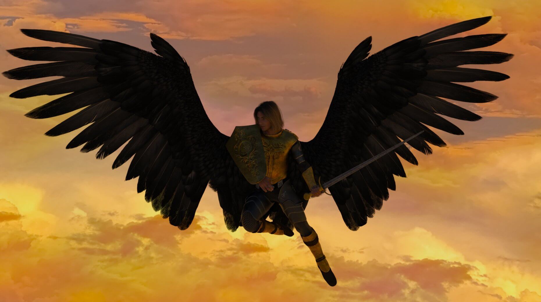 Gabriel. 3D Render, Digital Art by westcala1c