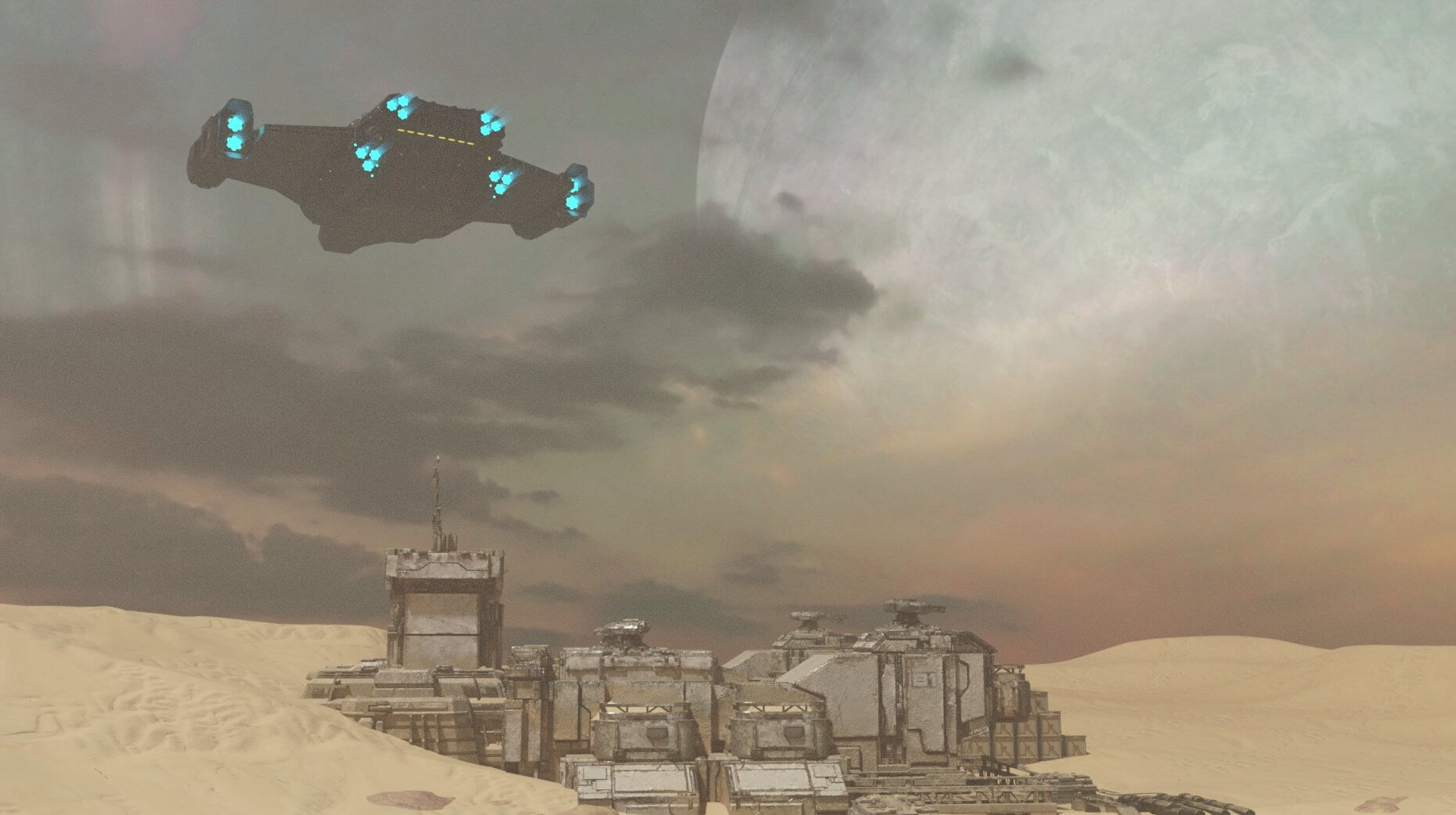 Gamma Quadrant Remote Outpost 3D Render by westcala1c