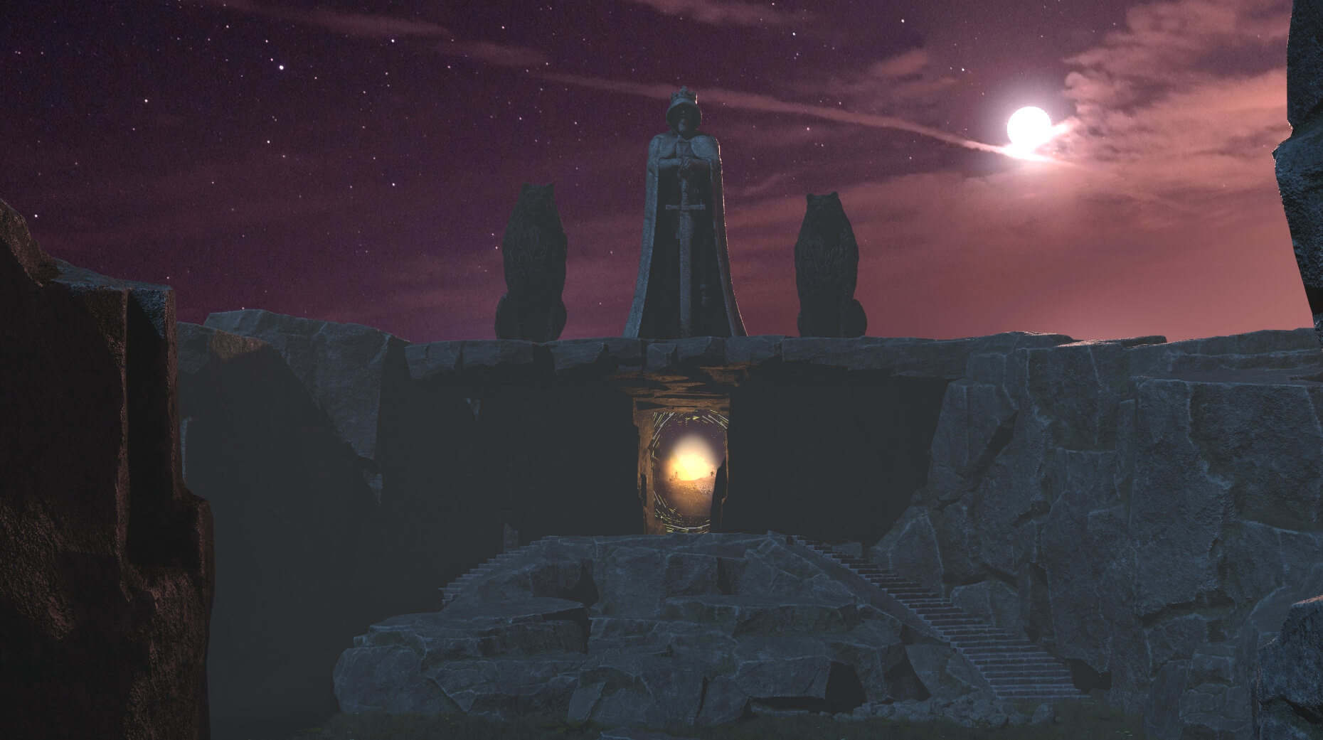 Guardians of the Sacred Portal. 3D Render by westcala1c