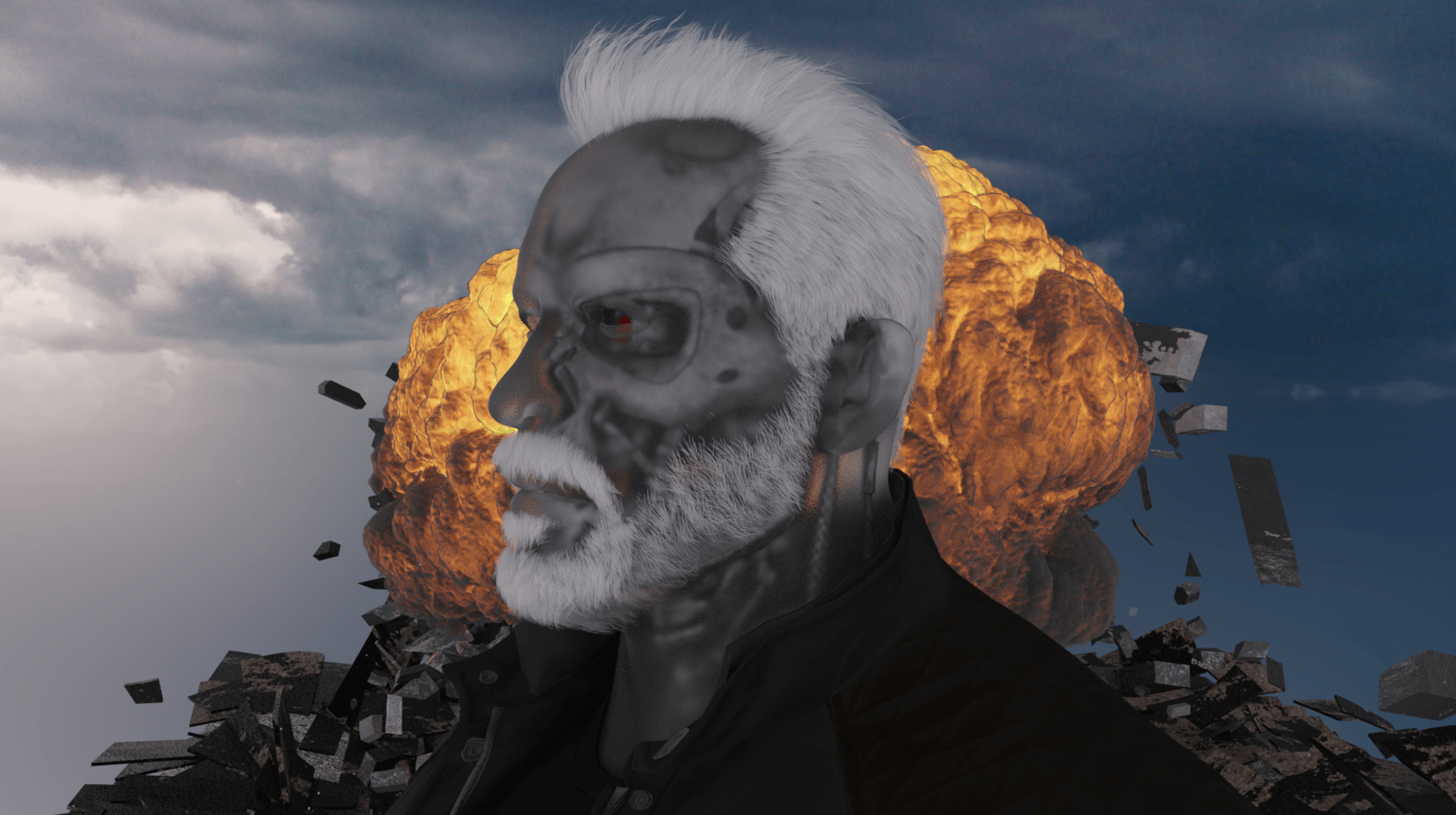 I Will Be BACK. 3D Render, Digital Art by westcala1c