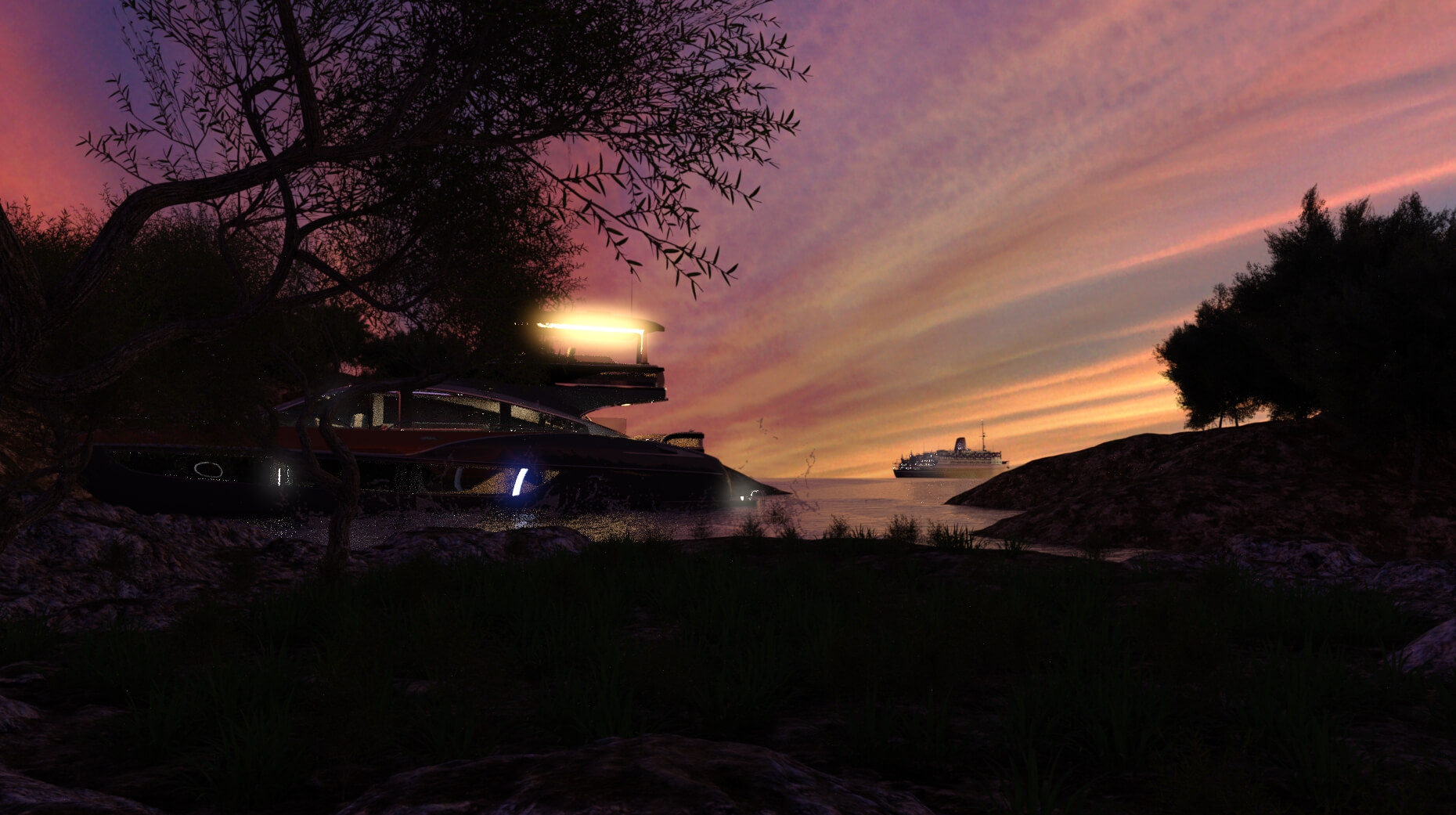 Life on The Water. 3D Render, Digital Art by westcala1c