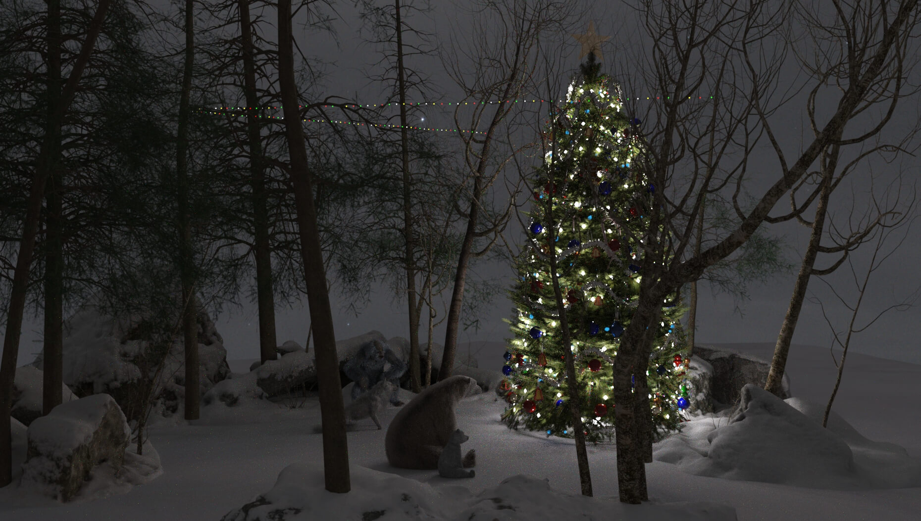Merry Christmas to all Gods Creatures. 3D Render by westcala1c