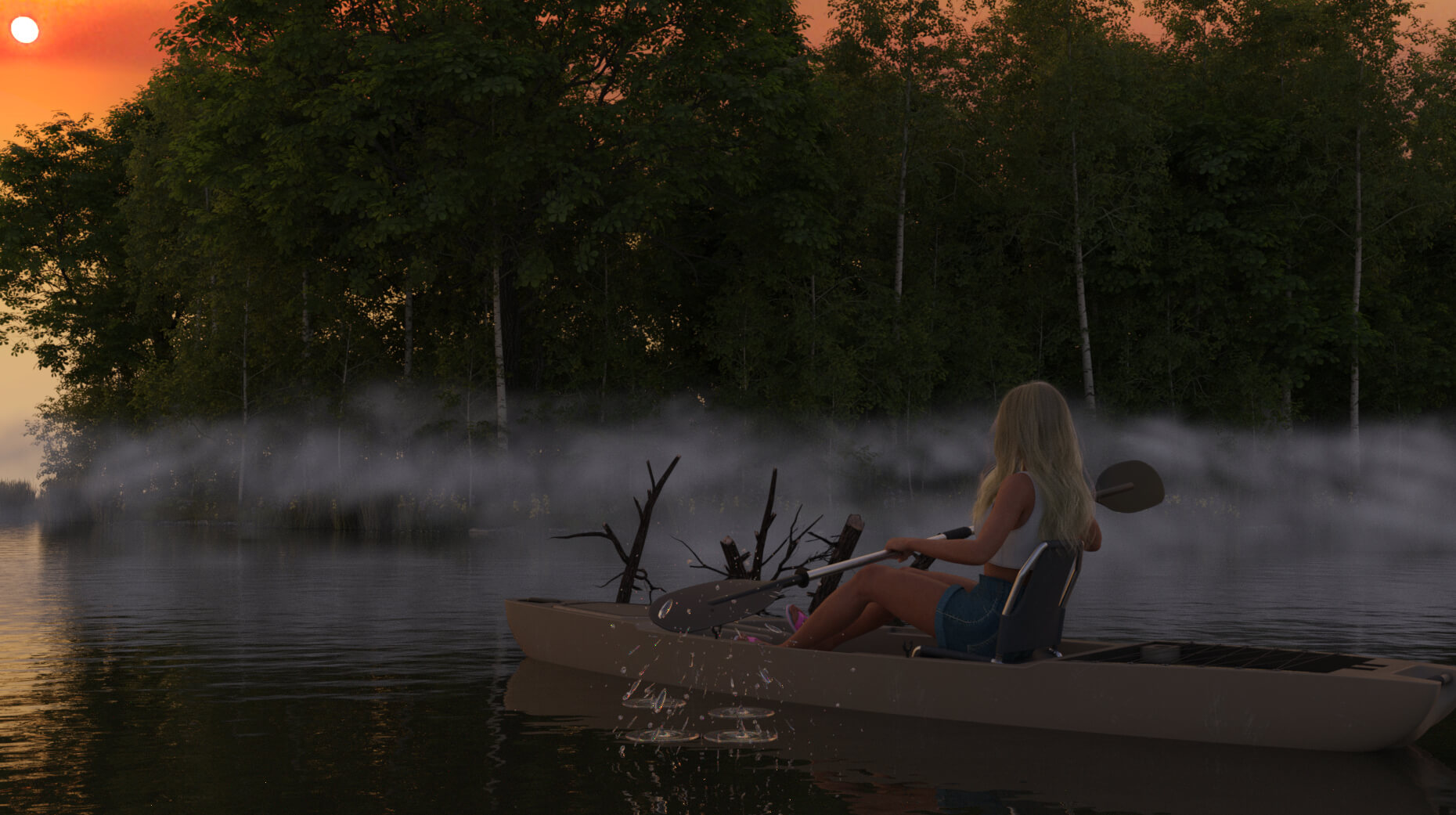 One Woman's Wilderness 3D Render, Digital Art by westcala1c