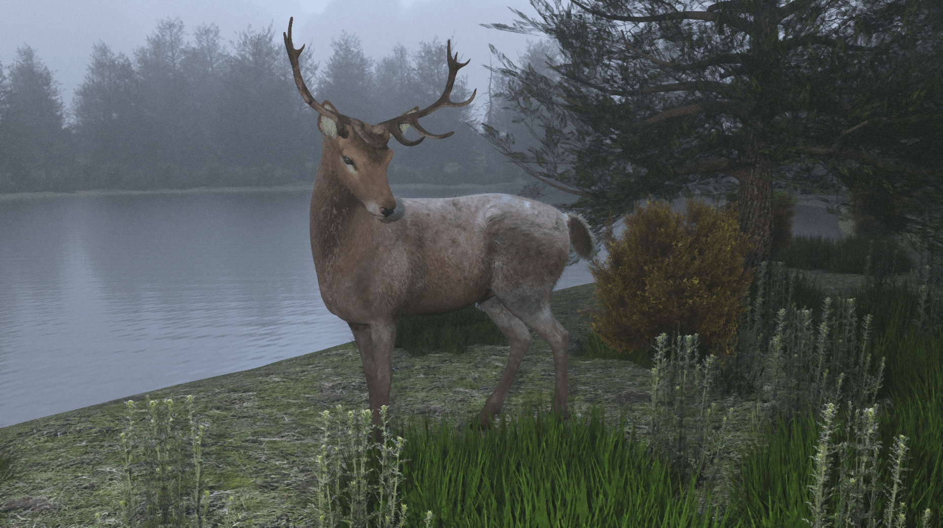 Out of the Mist. 3D Render, Digital Art by westcala1c