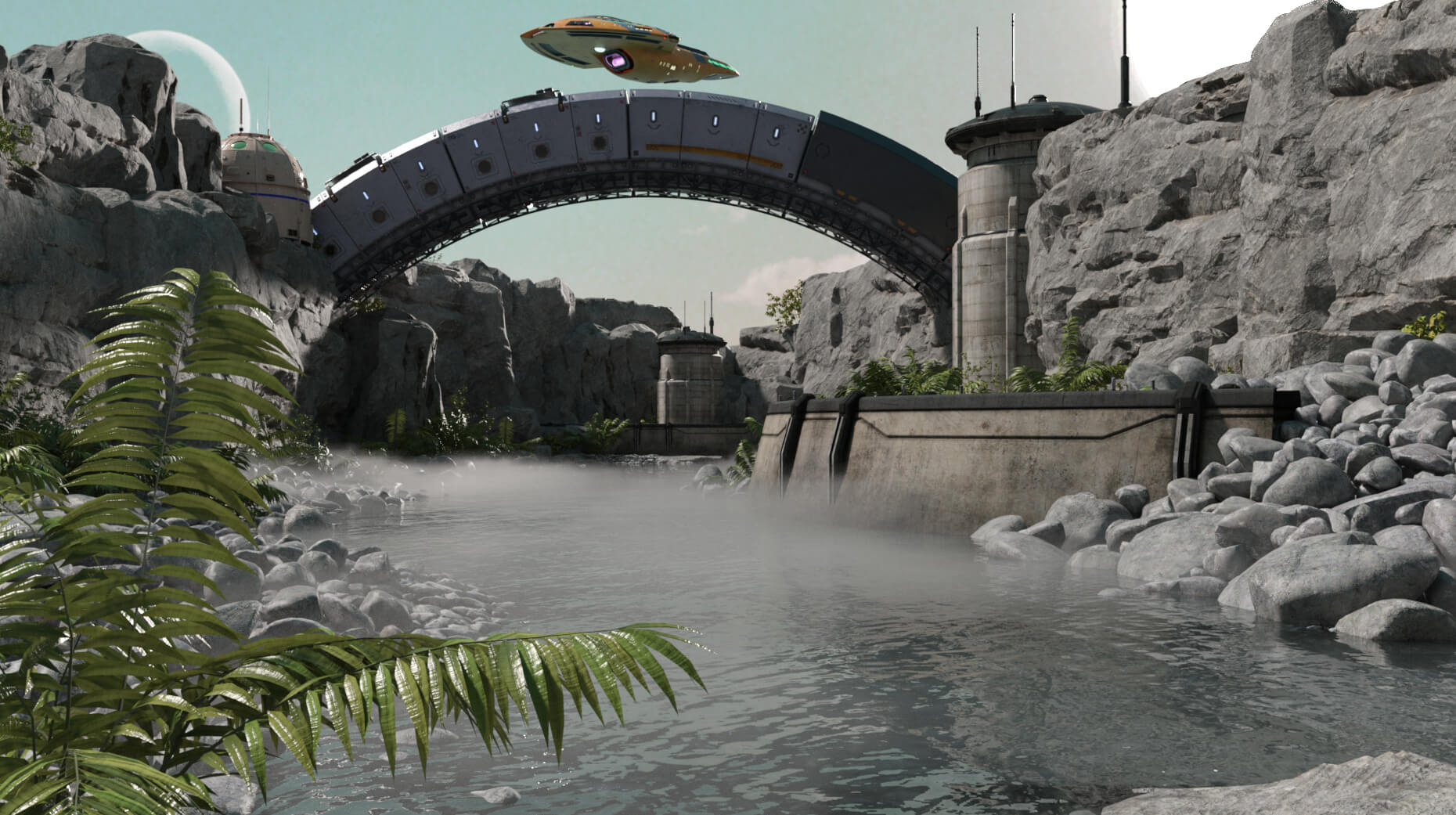 Outpost 5, Zeta Quadrant, Reticuli System 3D Render by westcala1c