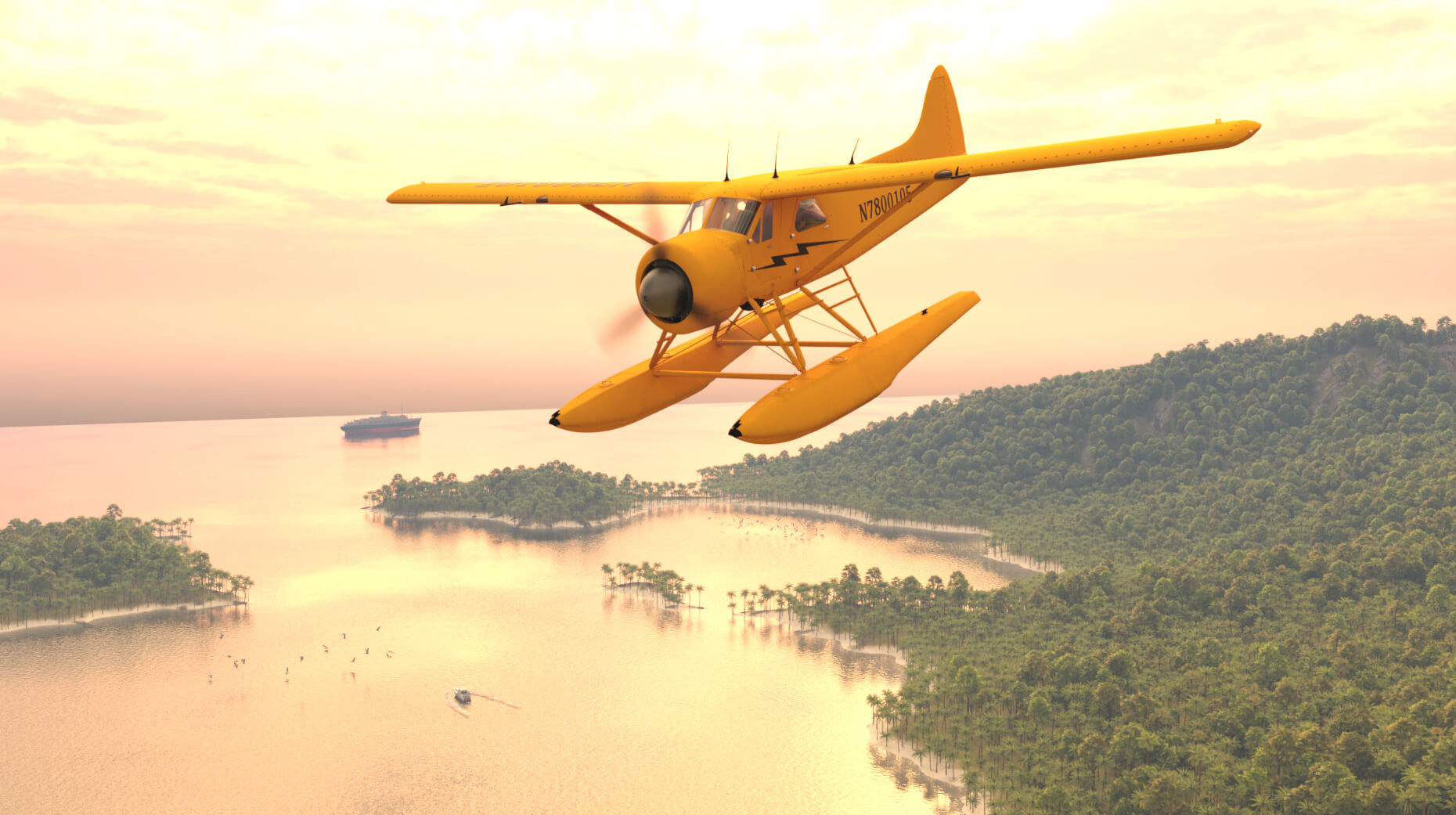 Paradise Bay 3D Render, Digital Art by westcala1c