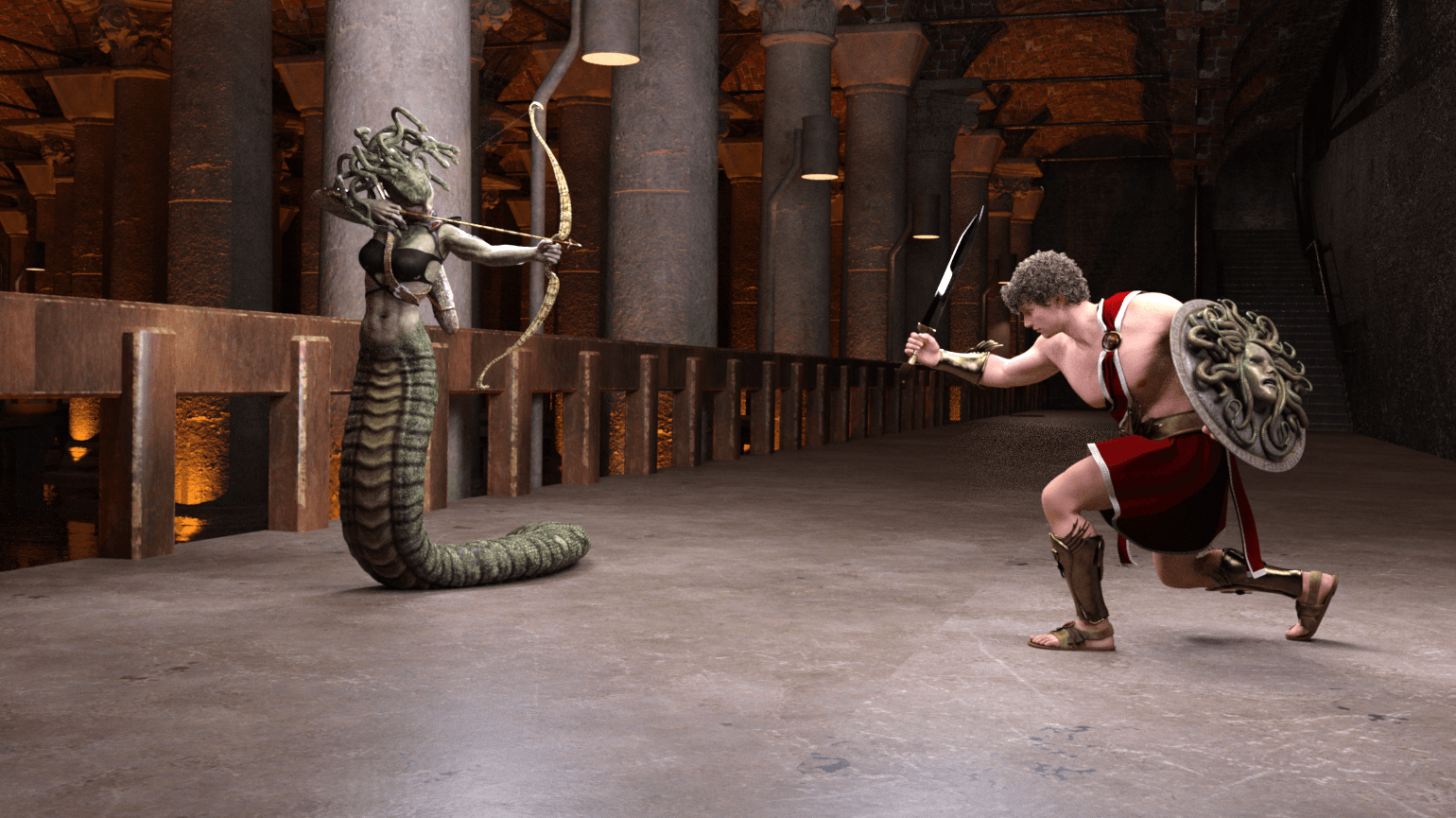 Perseus the Gorgon Slayer 2. 3D Render, Digital Art by westcala1c