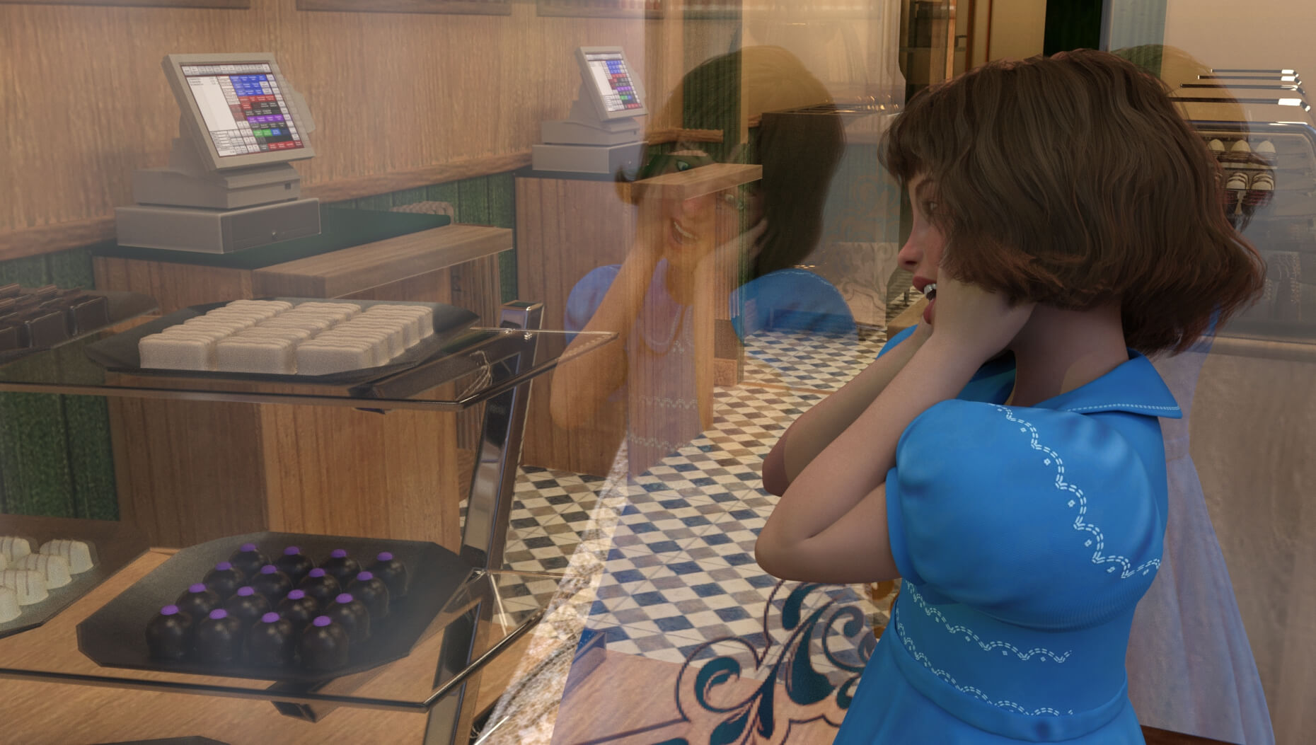 Reflections of SWEET Desire. 3D Render, Digital Art by westcala1c