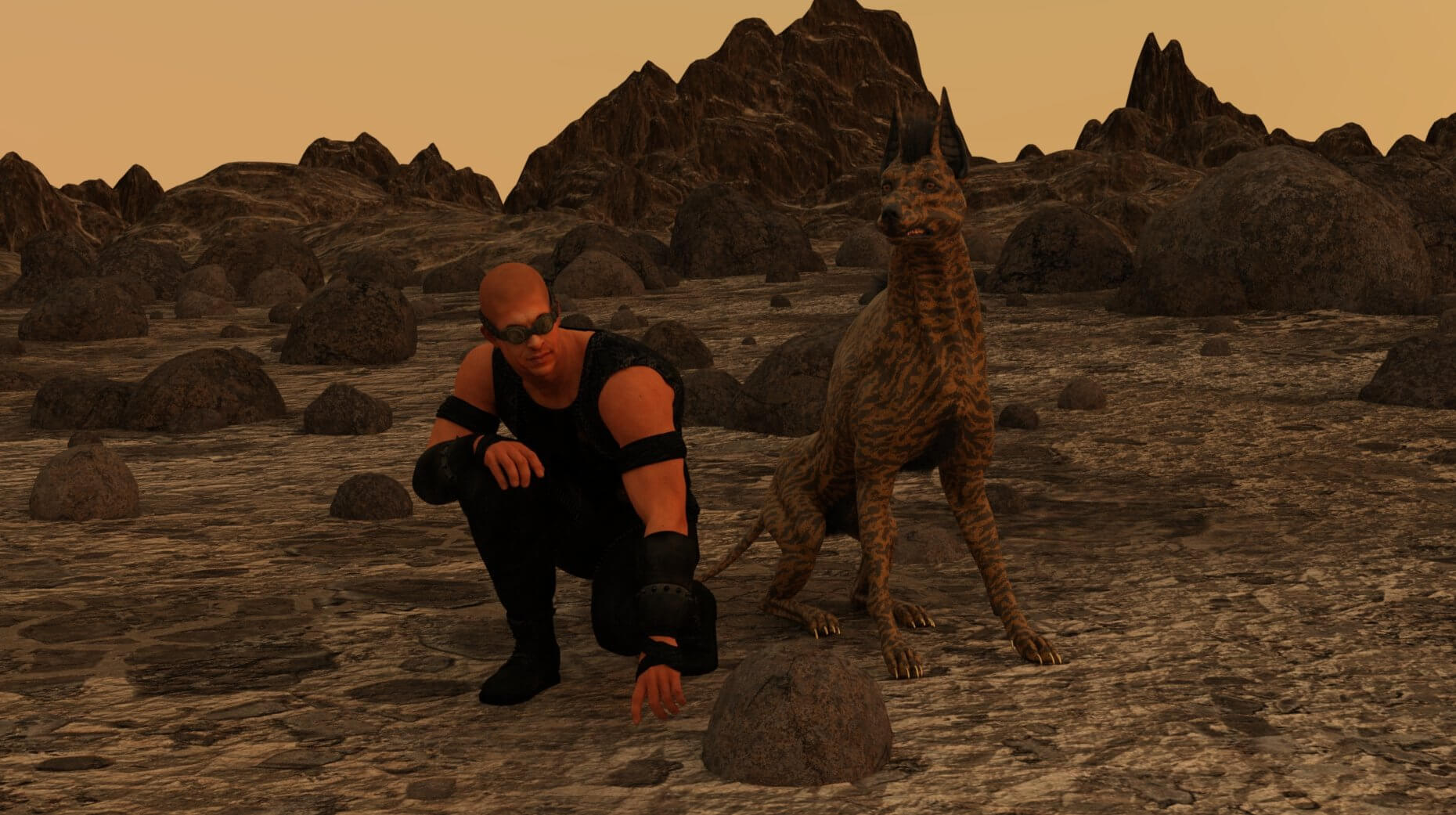 Riddick 3D Render, Digital Art by westcala1c