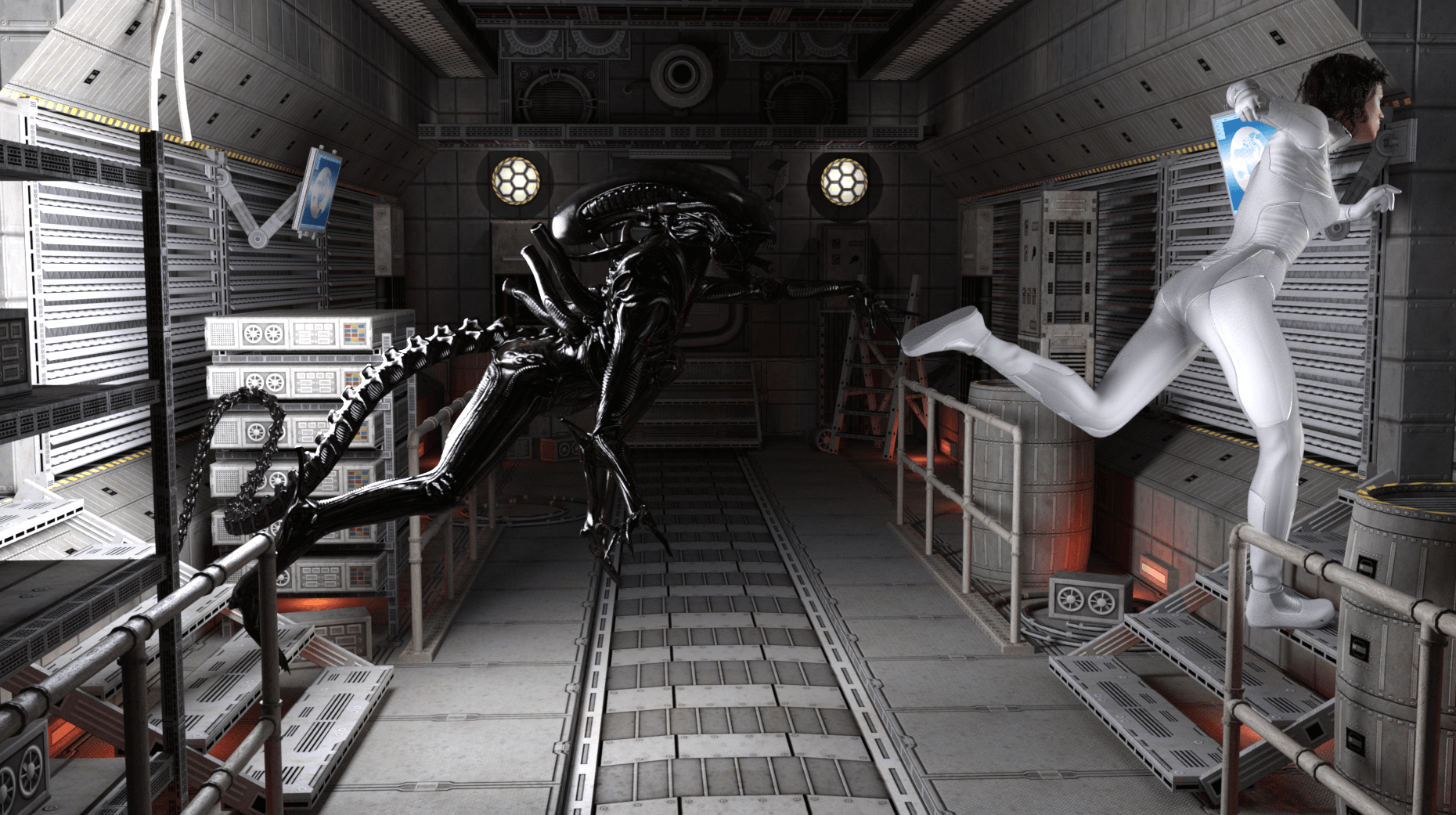 RUN 3D Render, Digital Art by westcala1c