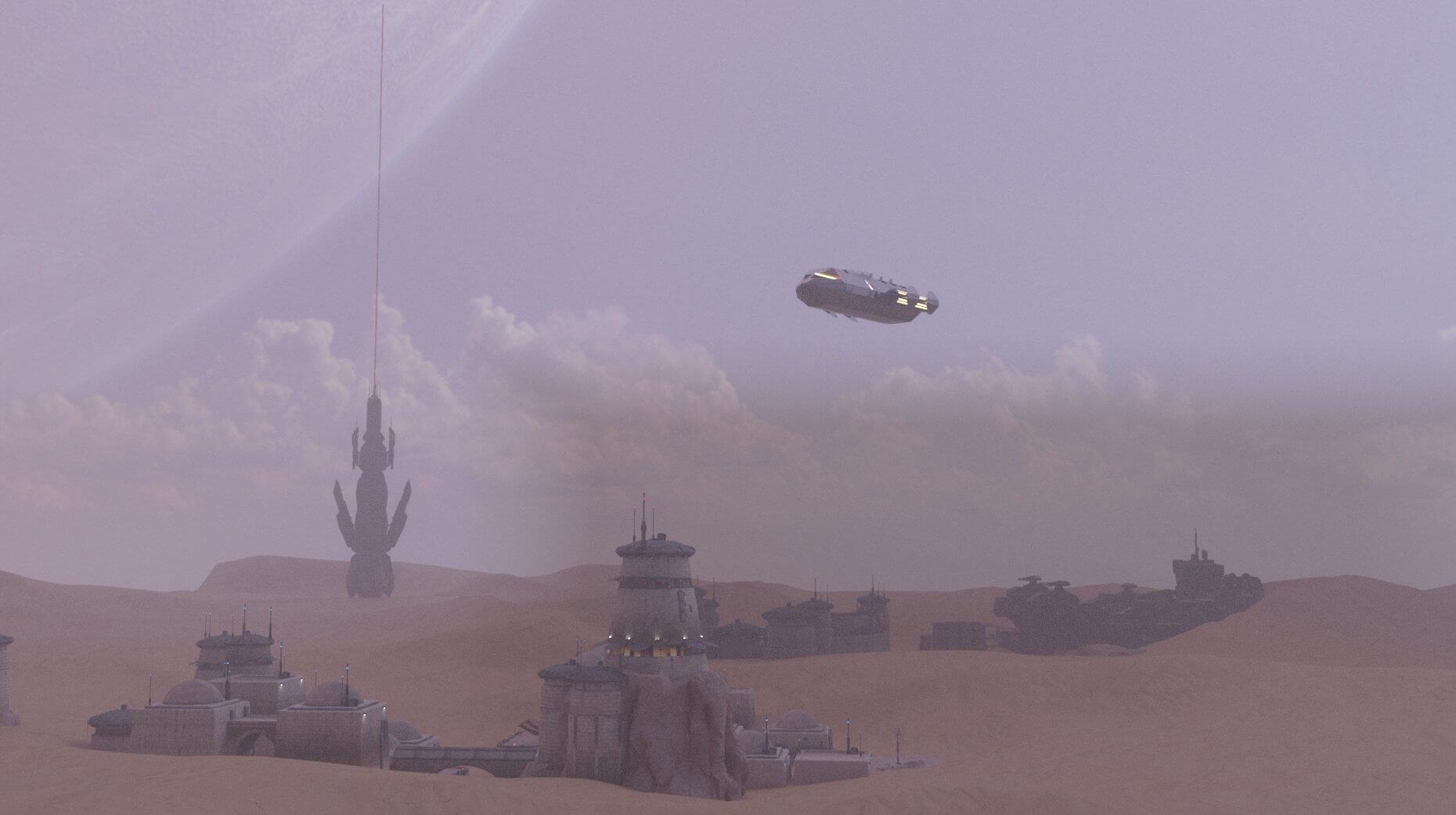 Sand Storm. 3D Render, Digital Art by westcala1c