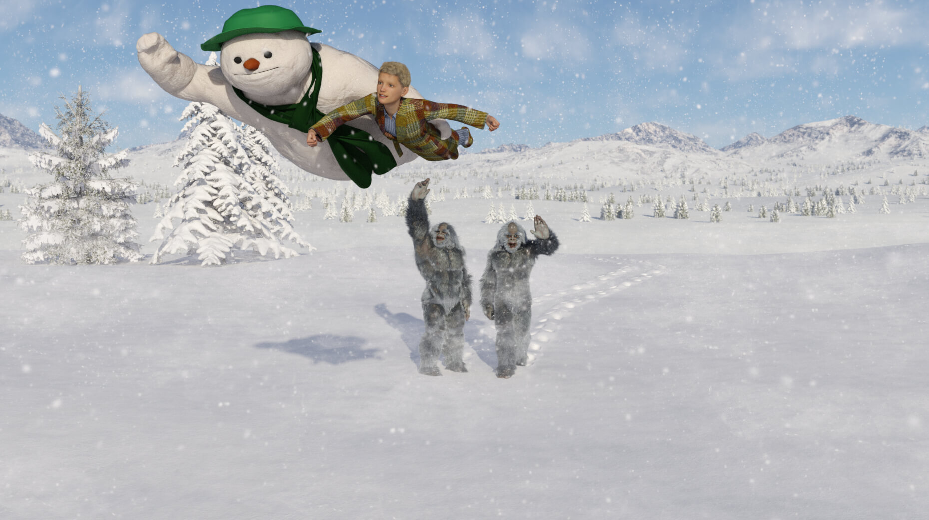 Snowman 2025 3D Render, Digital Art by westcala1c