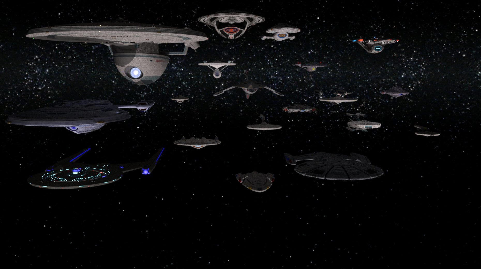 Star Fleet. 3D Render, Digital Art by westcala1c