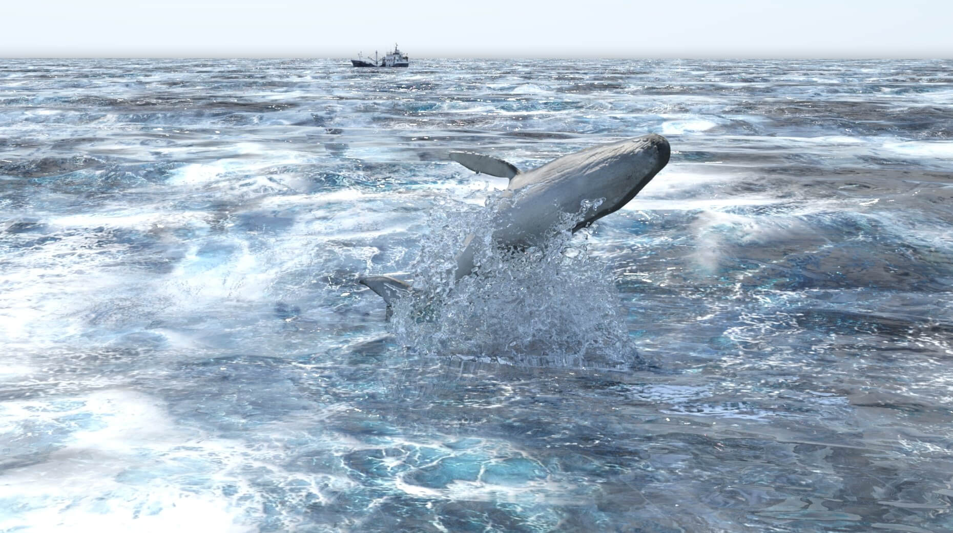 Thar She Blows. 3D Render, Digital Art by westcala1c