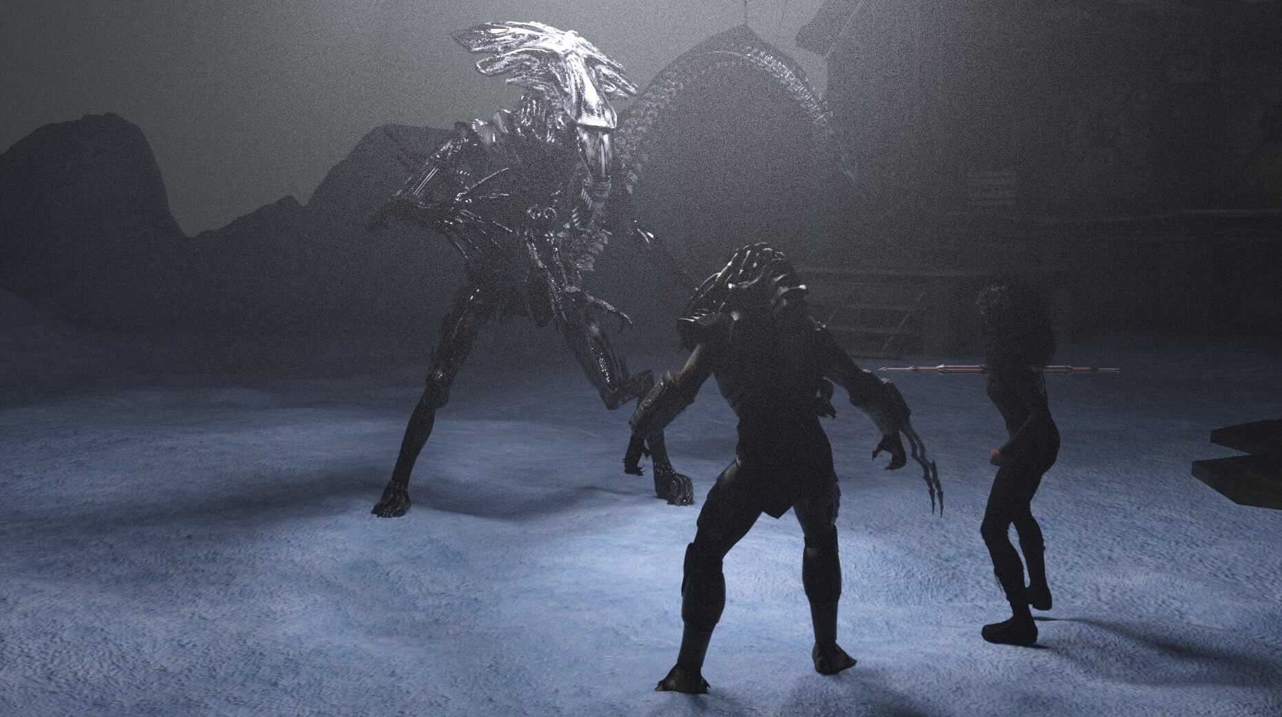 The final Showdown. 3D Render, Digital Art by westcala1c