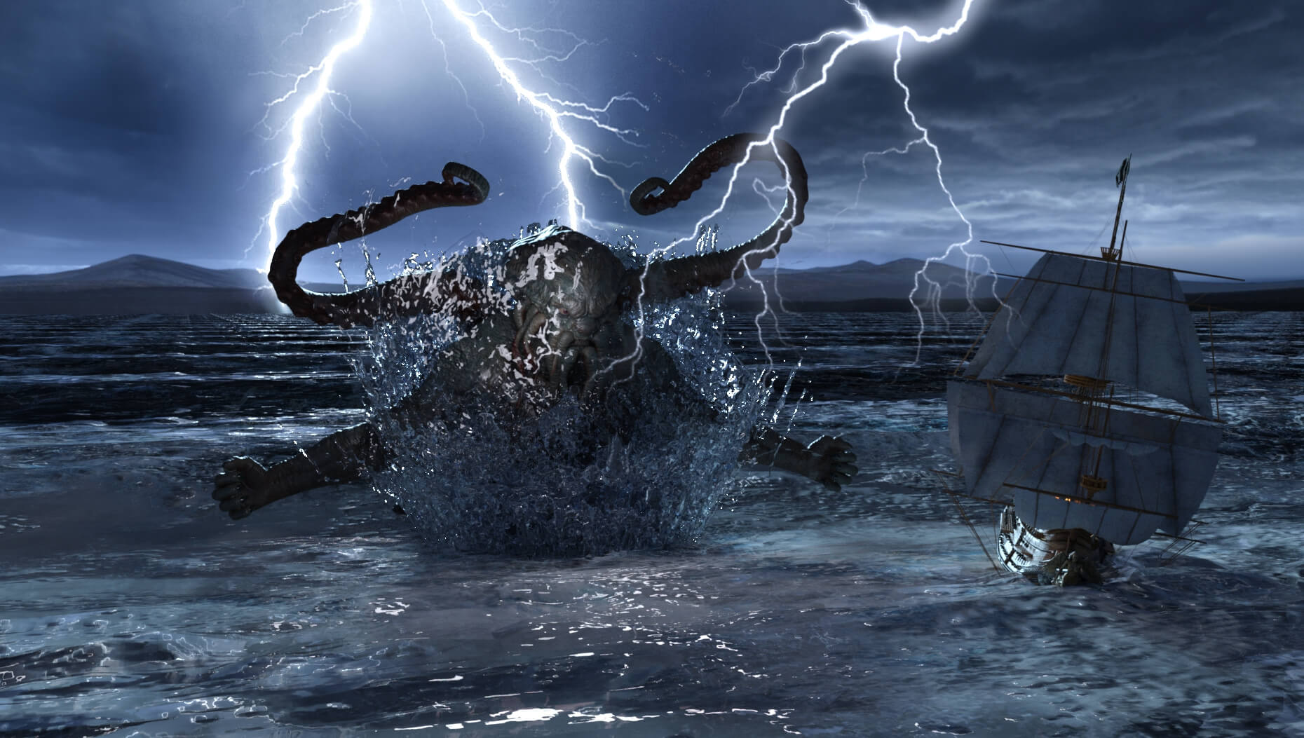 The Kraken Rises. 3D Render | RenderHub Gallery