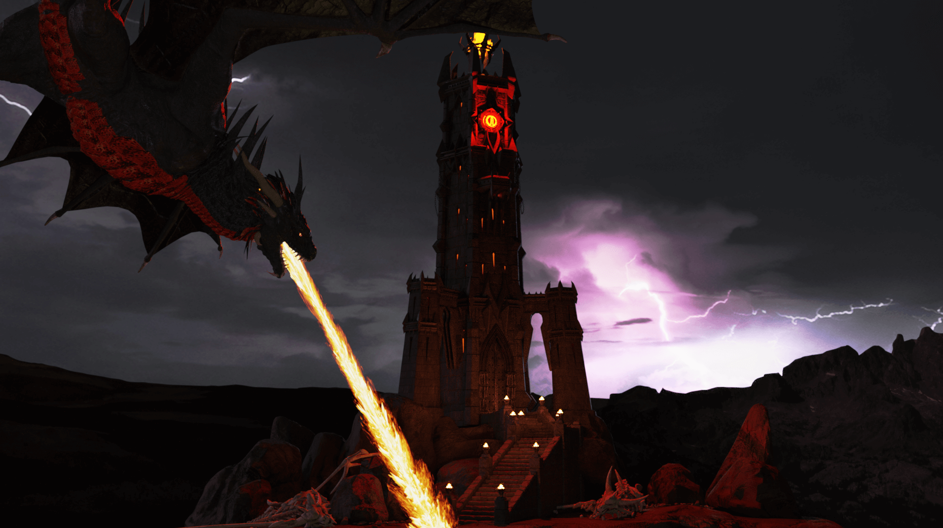 The Last Dragon. 3D Render, Digital Art by westcala1c