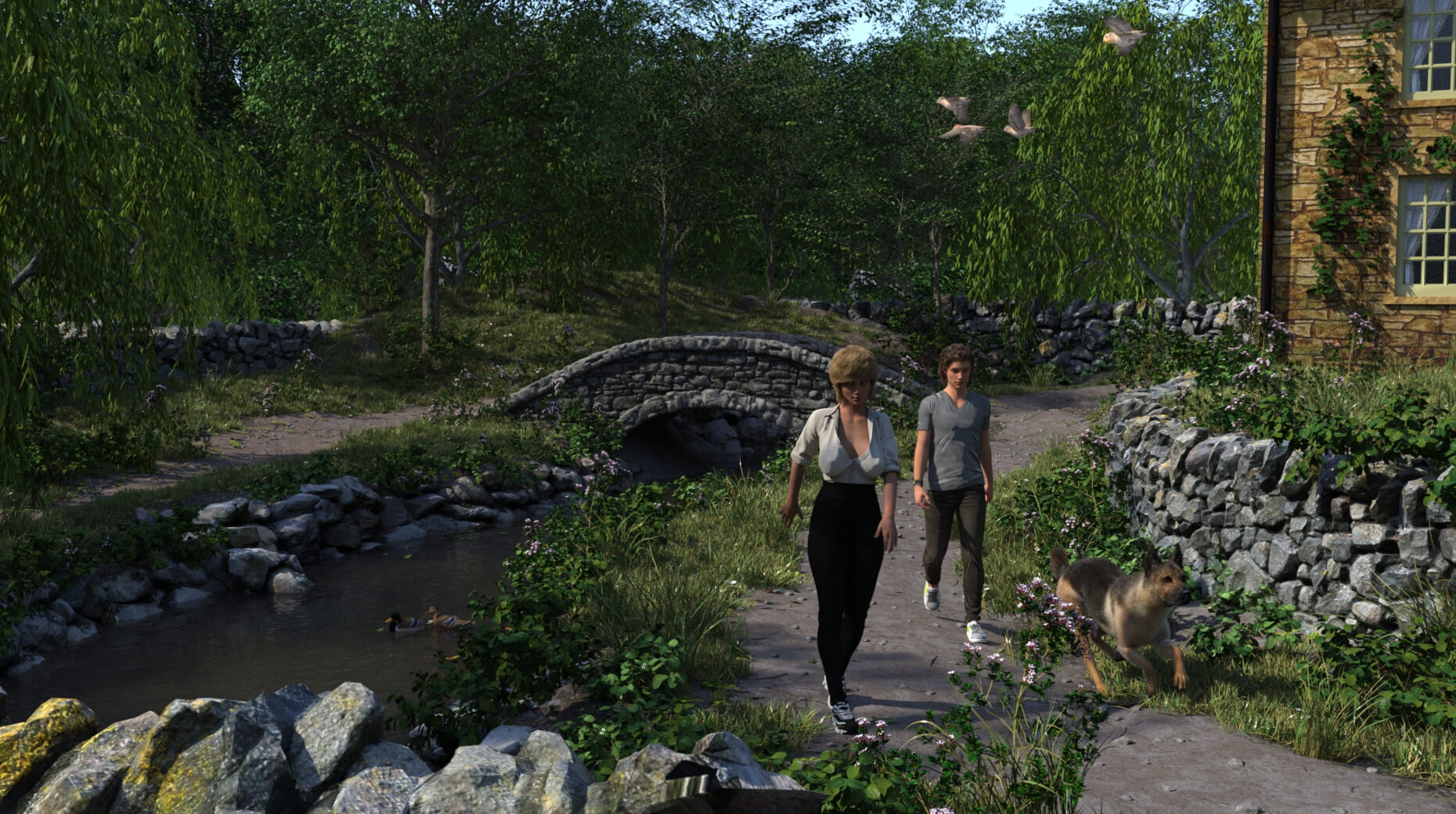 The Nature Trail. 3D Render, Digital Art by westcala1c