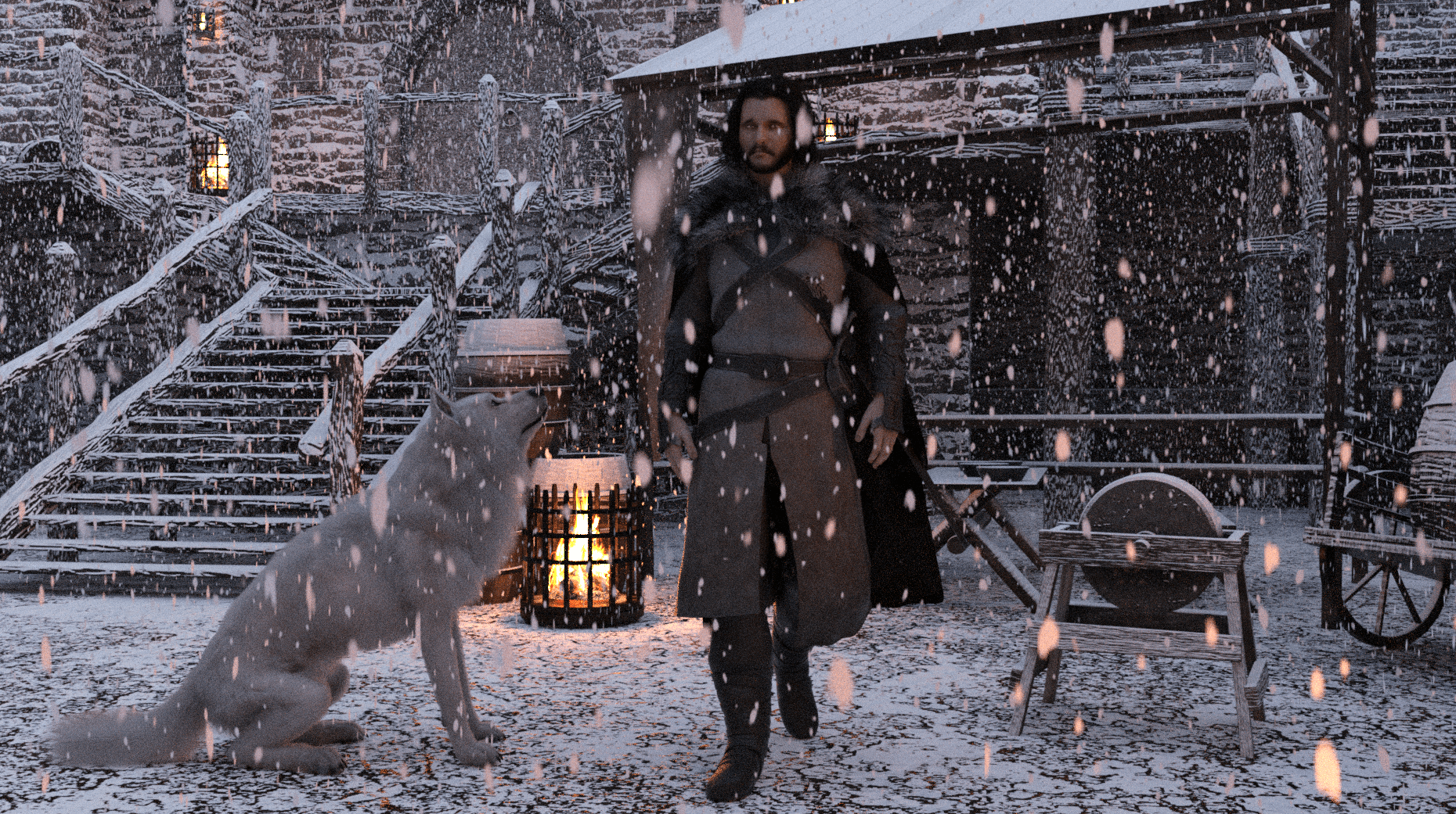 The Nights Watch. 3D Render, Digital Art by westcala1c