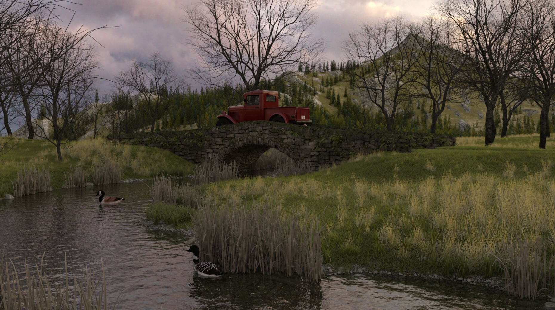 The Ride Home. 3D Render, Digital Art by westcala1c