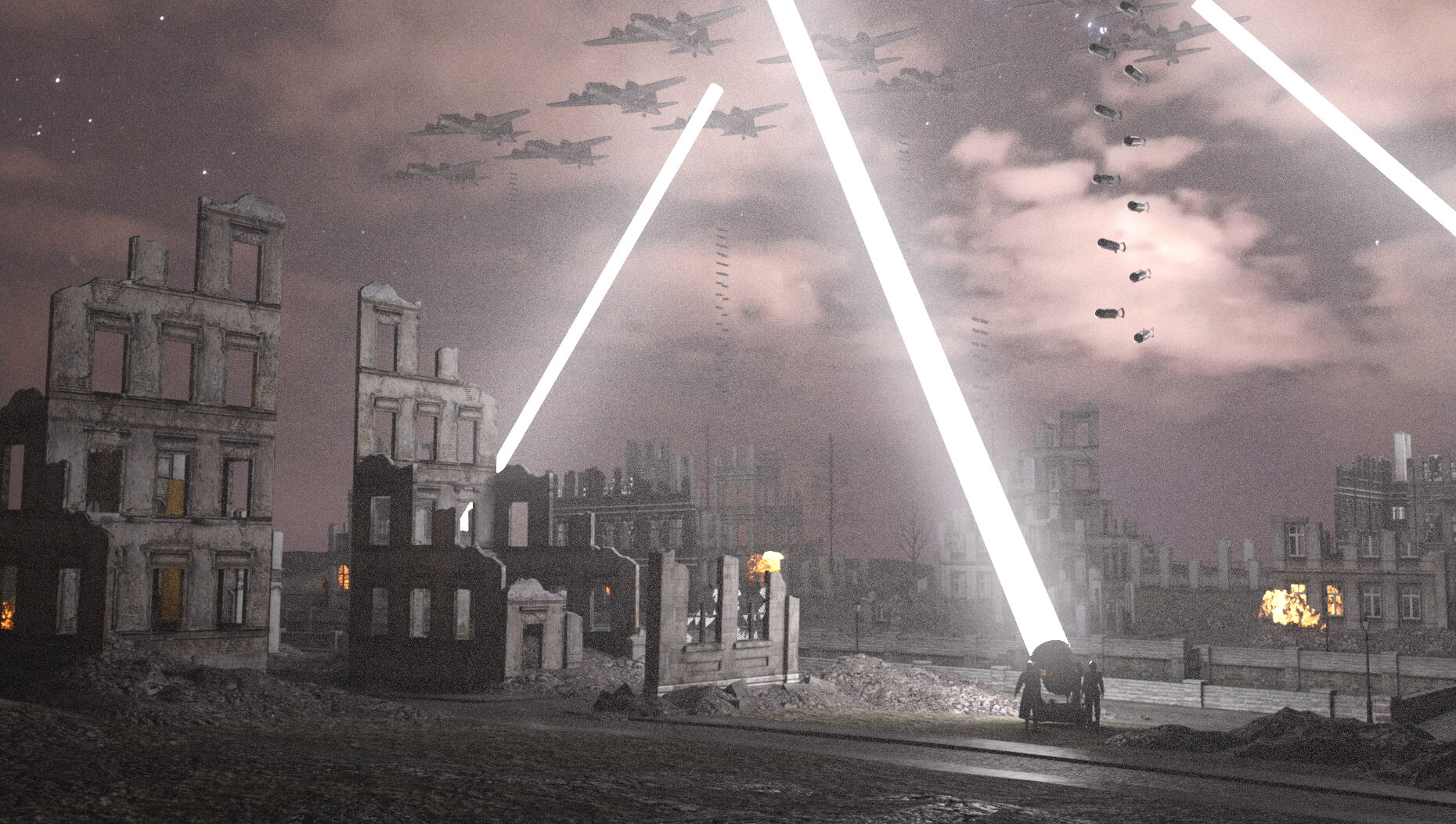 The Second Wave. 3D Render, Digital Art by westcala1c