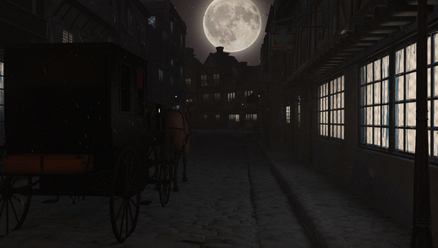 Victorian Winters Eve. 3D Render | RenderHub Gallery