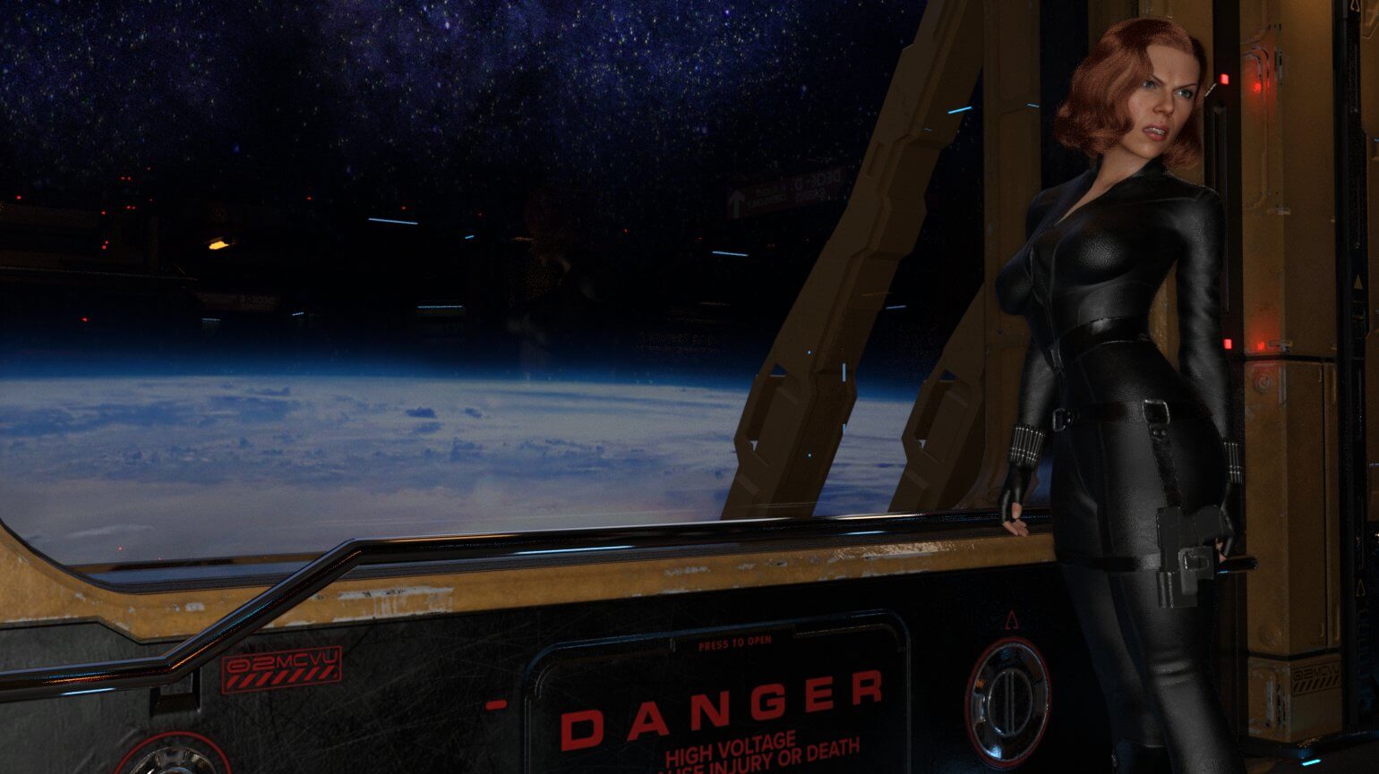 Widow. 3D Render, Digital Art by westcala1c