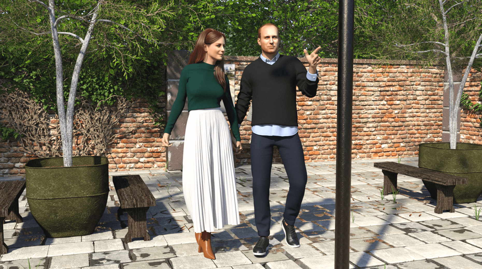 Will & Kate. 3D Render, Digital Art by westcala1c