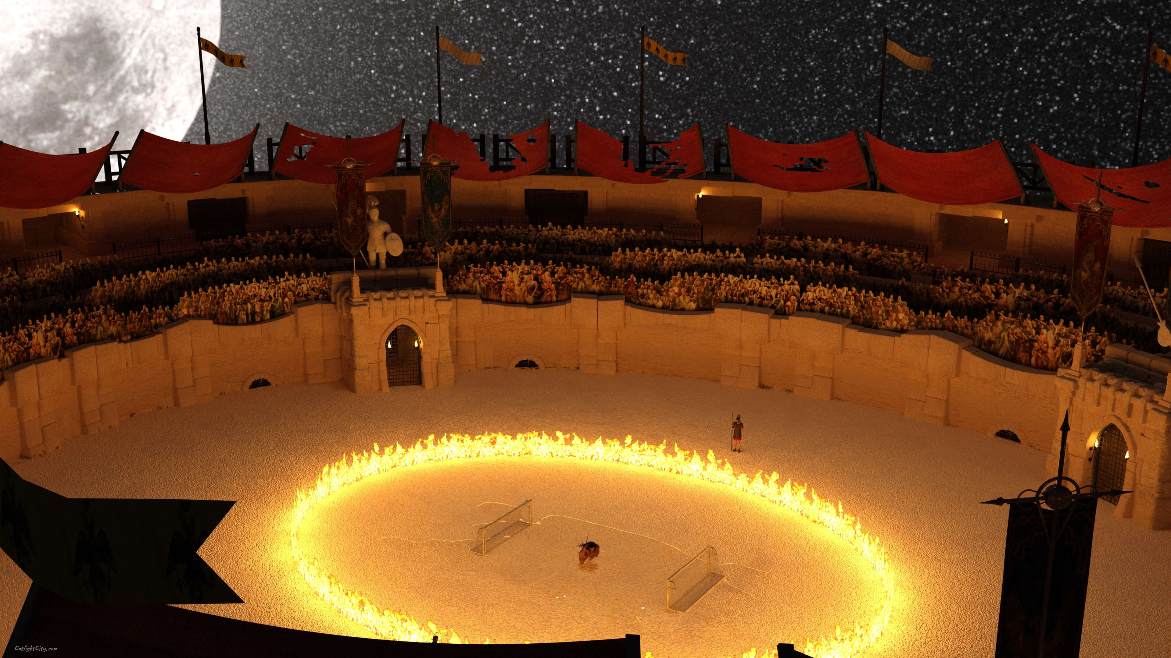 Arena View for CatFight Coliseum 3D Render by westcat
