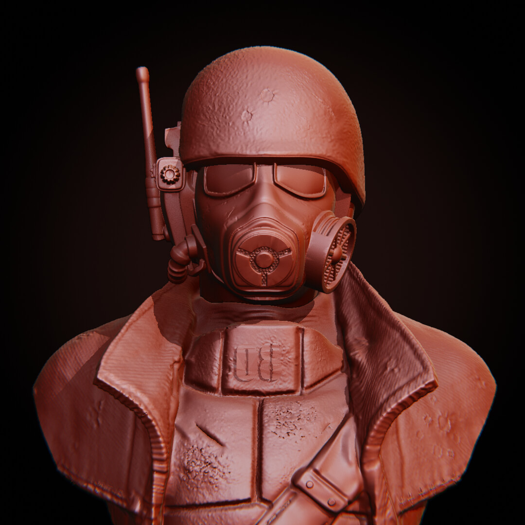 Fallout New Vegas - Ncr Ranger Bust 3D Model by WestDuck