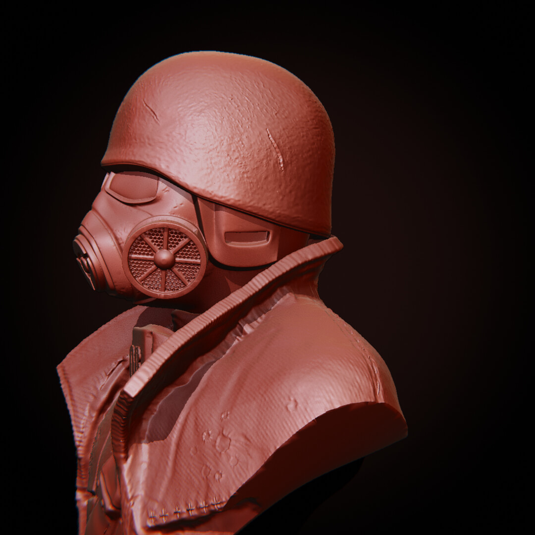 Fallout New Vegas - Ncr Ranger Bust 3D Model by WestDuck