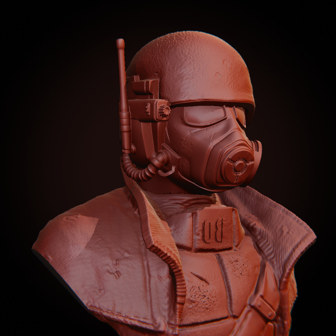 Fallout New Vegas - Ncr Ranger Bust 3D Model by WestDuck