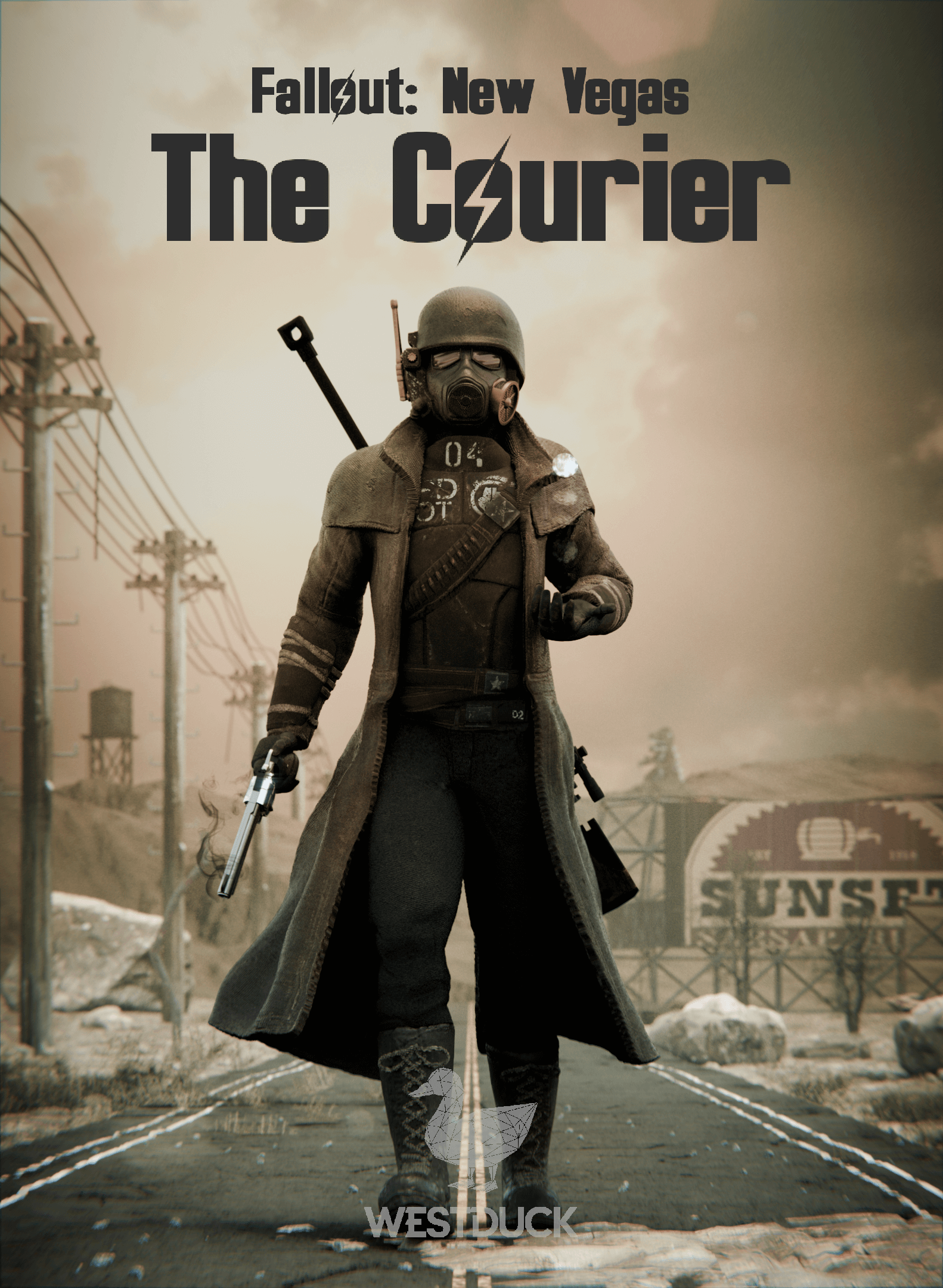 Fallout New Vegas Poster 3D Render, Digital Art by WestDuck