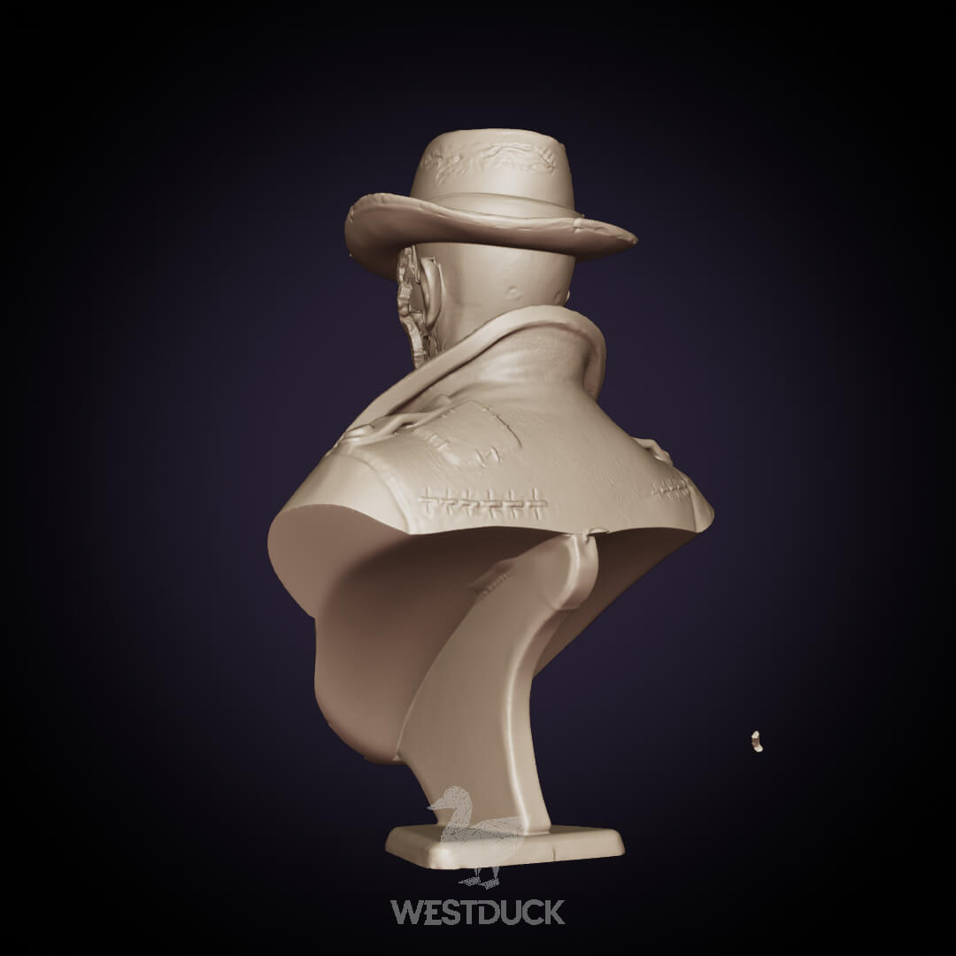 Nick Valentine - Fallout 4 Bust 3D Model by WestDuck